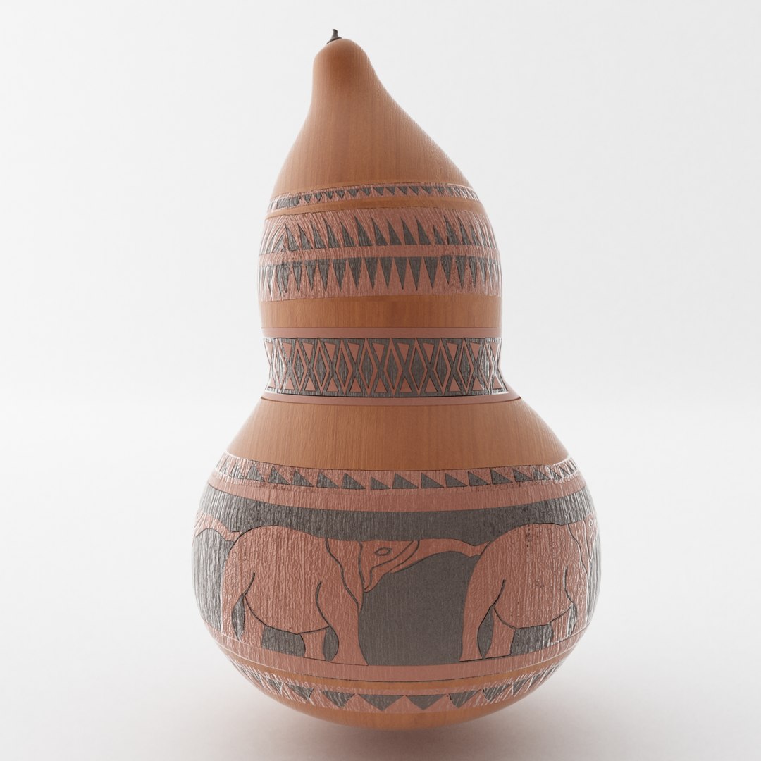 calabash african art 3d obj