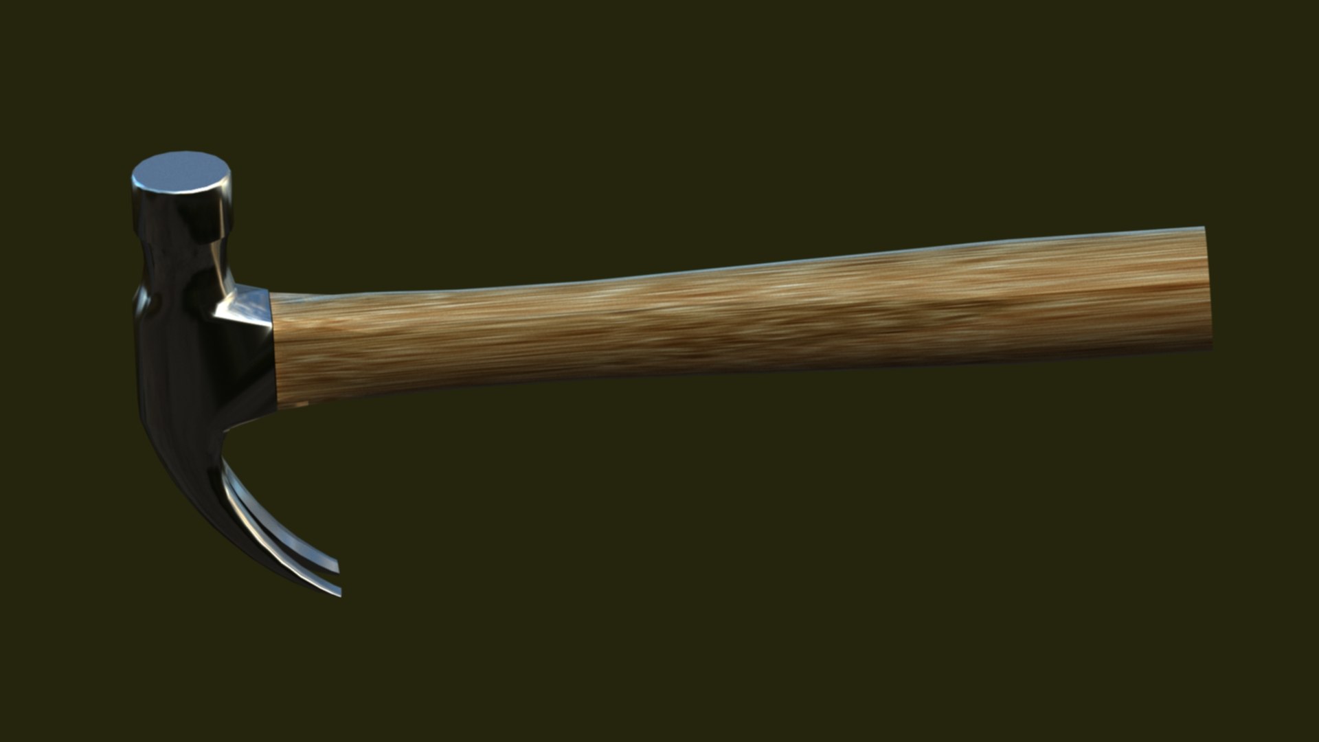 Hammer Smooth Face - Wood Handle 3D - TurboSquid 2314305