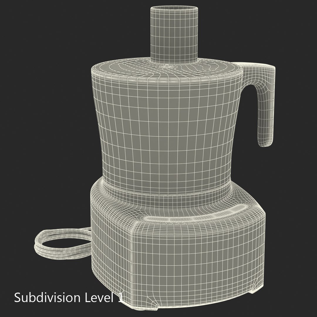 3d food processor modeled model