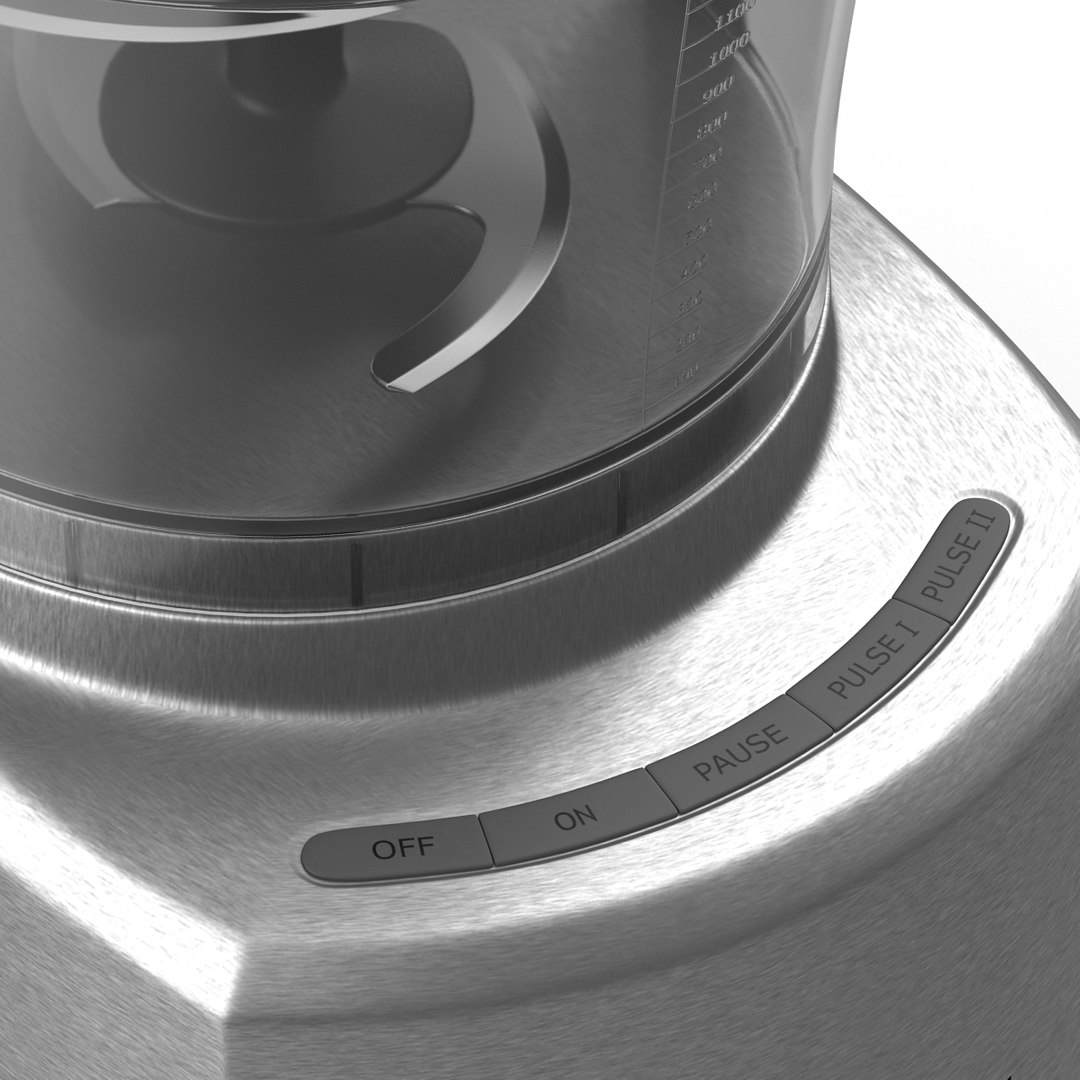 3d food processor modeled model