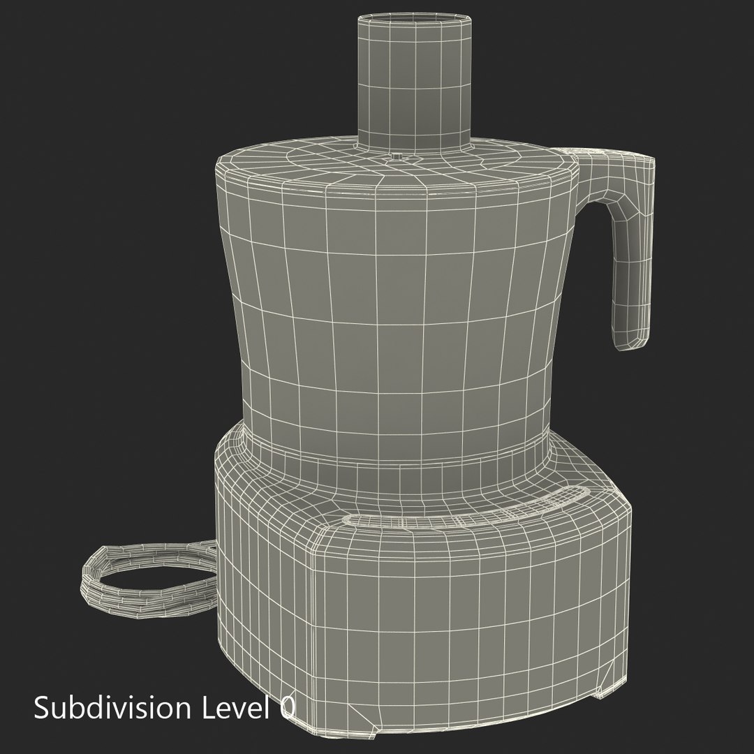 3d food processor modeled model