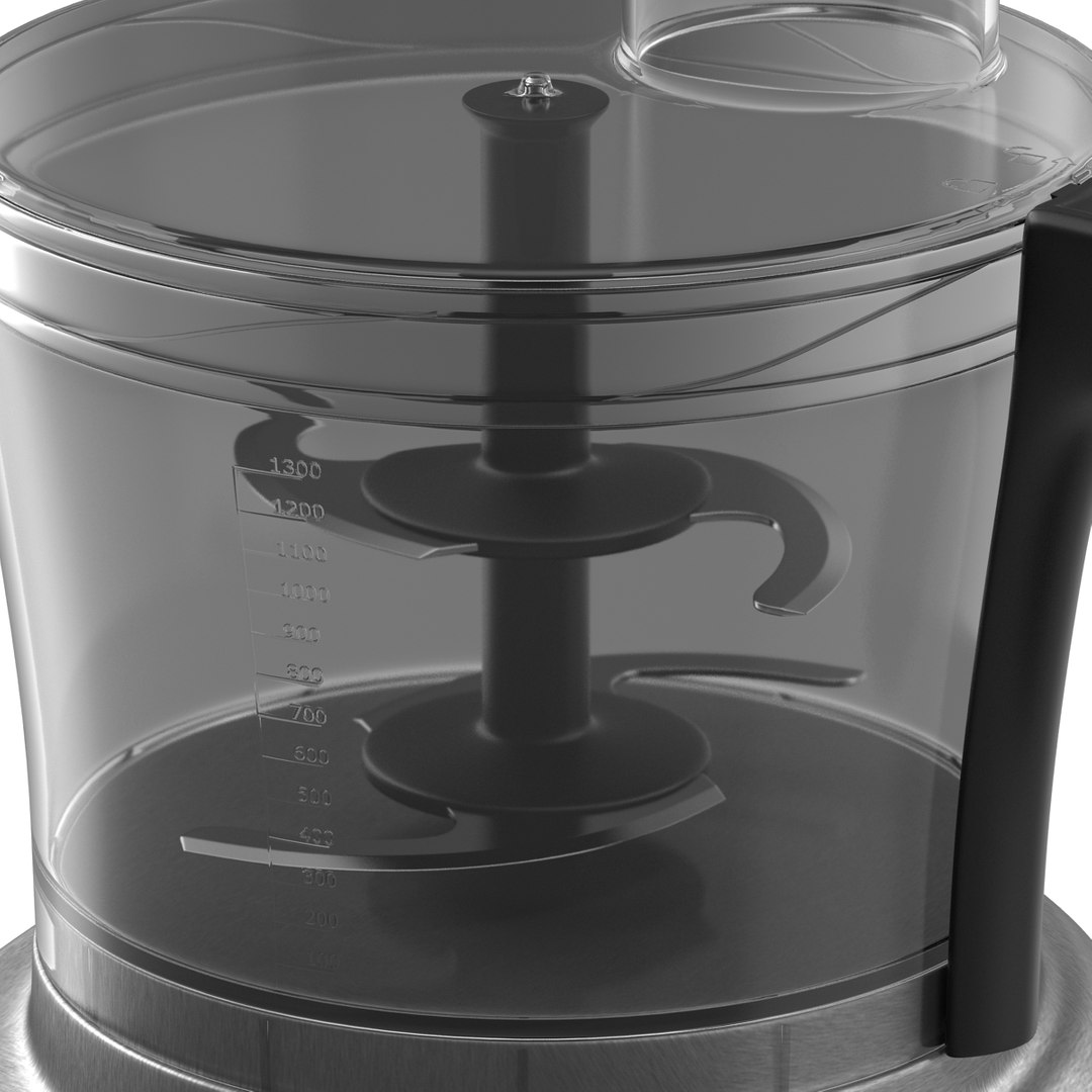 3d food processor modeled model