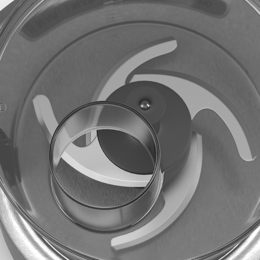 3d food processor modeled model