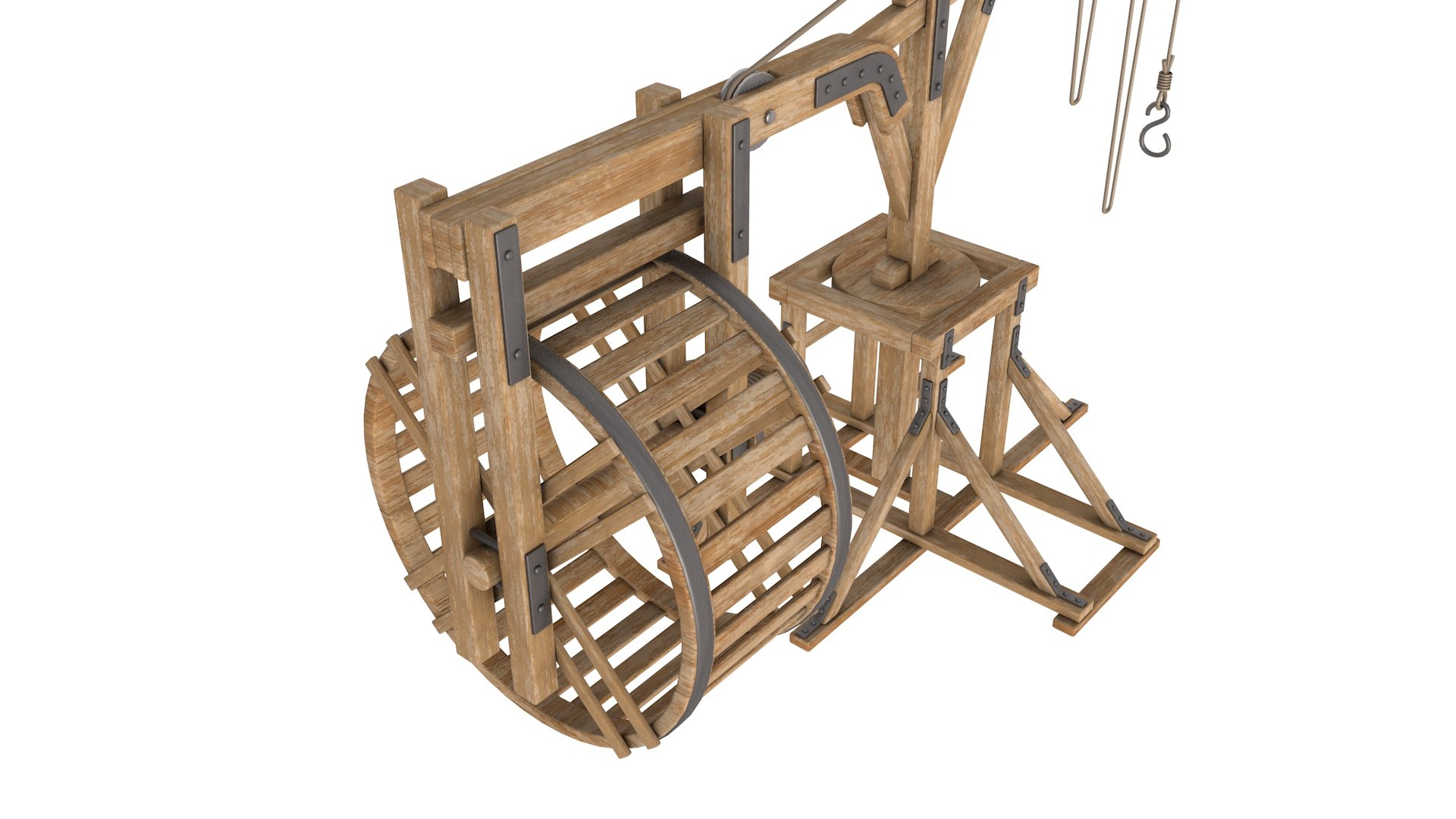 3D Model Wooden Crane - TurboSquid 1974781