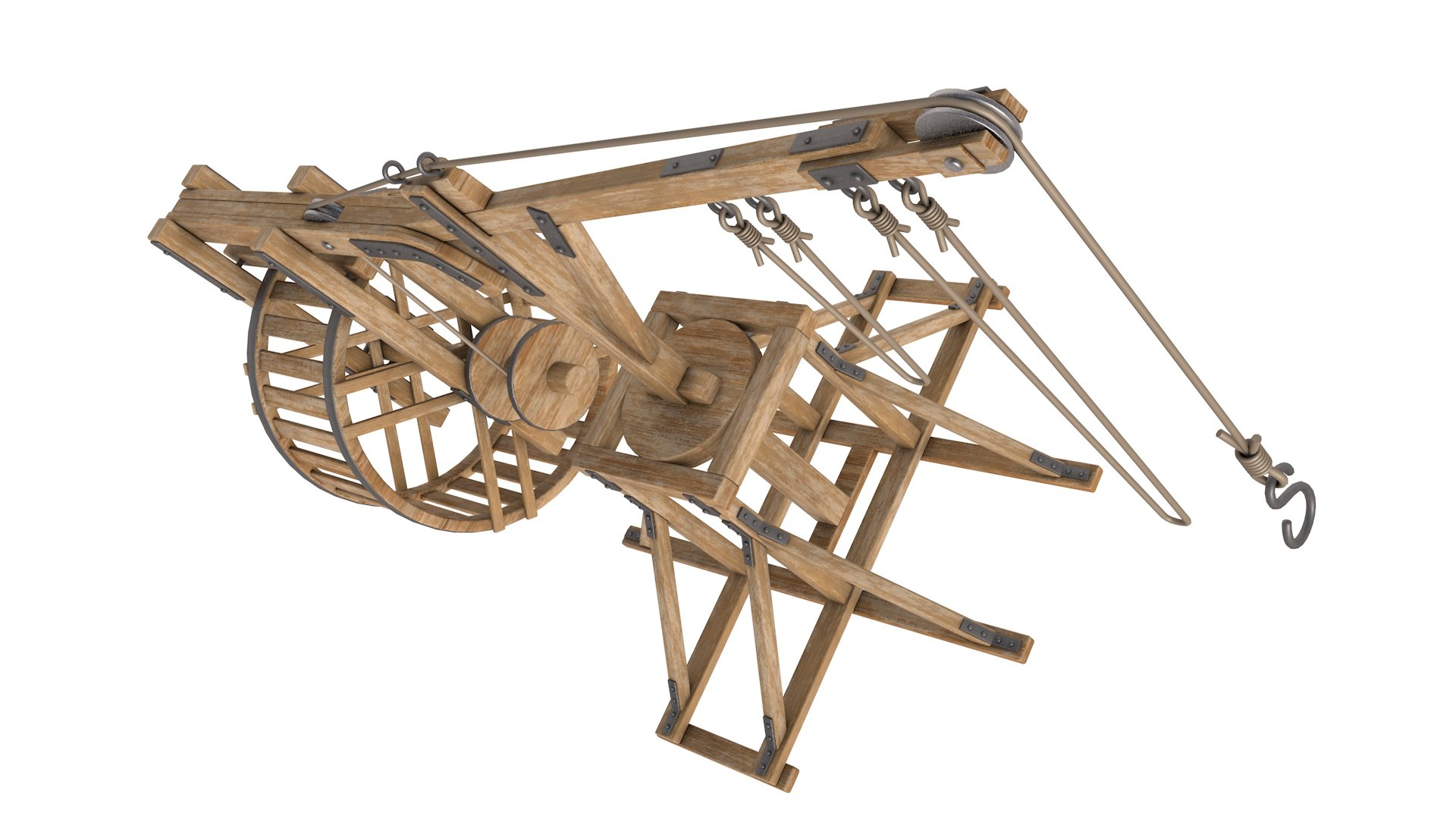 3D Model Wooden Crane - TurboSquid 1974781