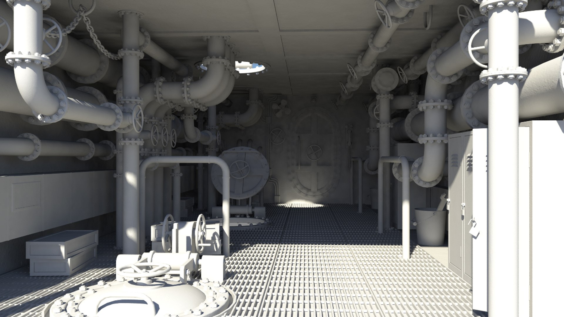 Interior Submarine 3d Model