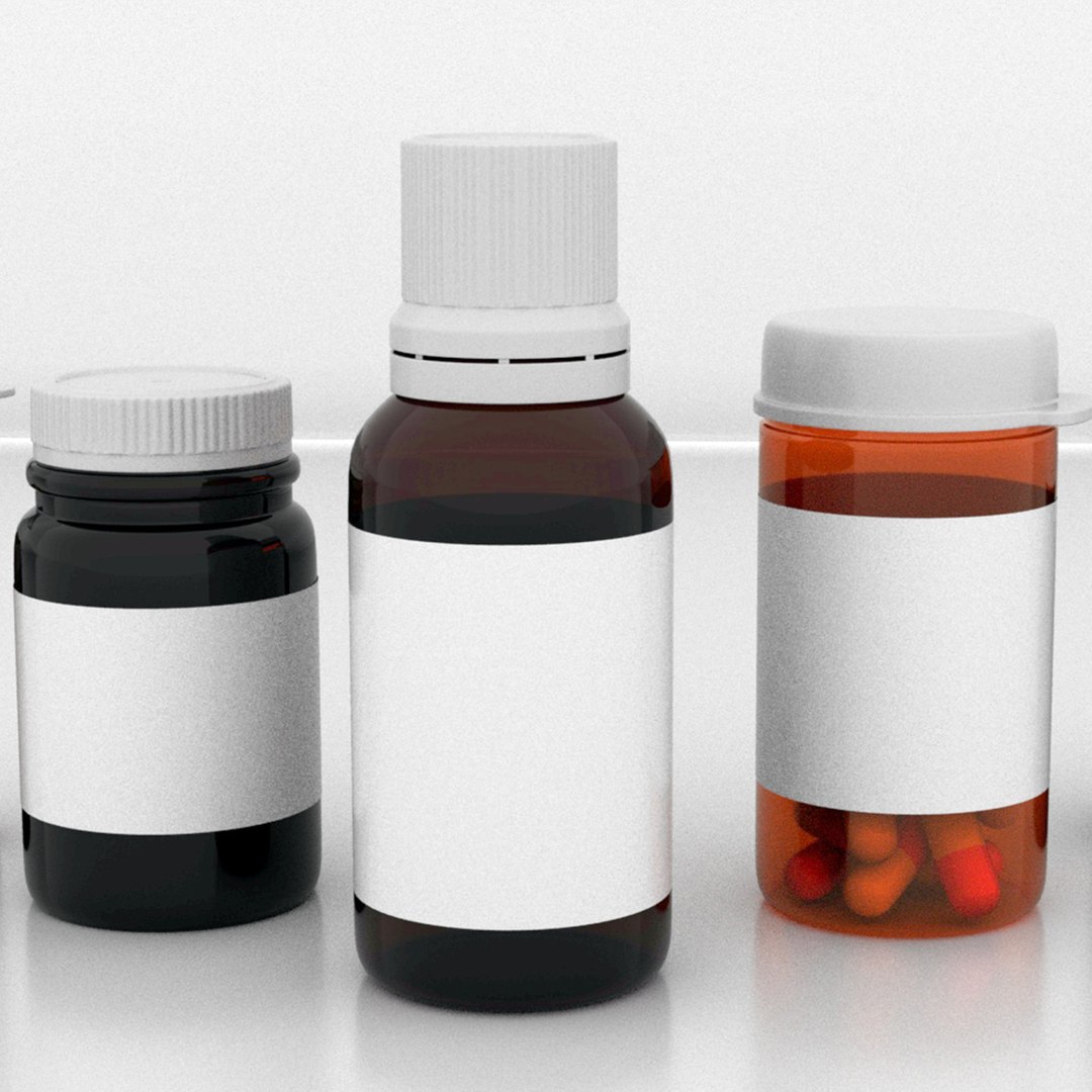 Medicine Bottle Collection Model - TurboSquid 2379637