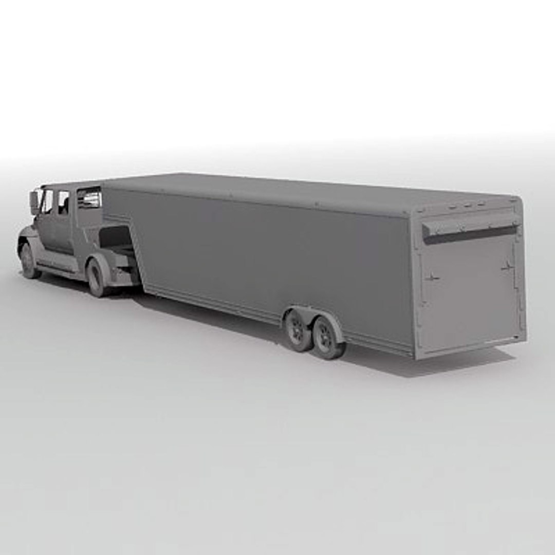 Truck Trailer 3d Model