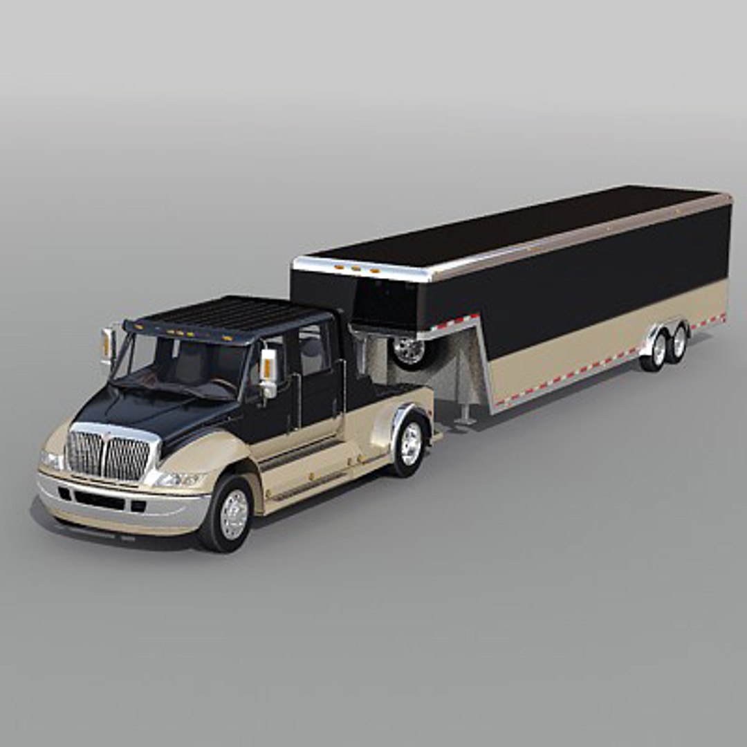 Truck Trailer 3d Model