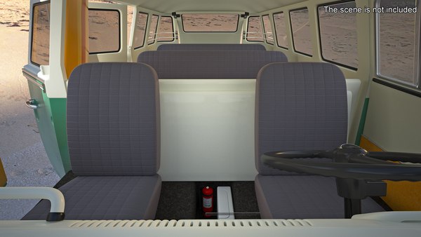 modelo 3d Volkswagen Tipo 2 Autobús Interior Sencillo - TurboSquid 2261826
