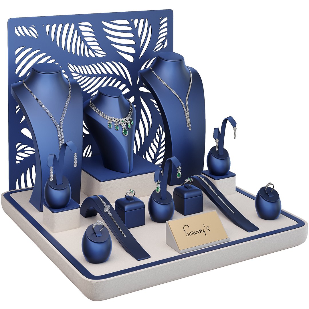 Stylish Jewelry Showcase 2 3D Model - TurboSquid 1940561