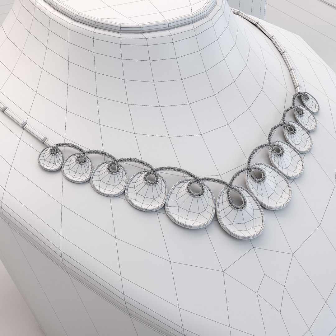 Stylish Jewelry Showcase 2 3D Model - TurboSquid 1940561
