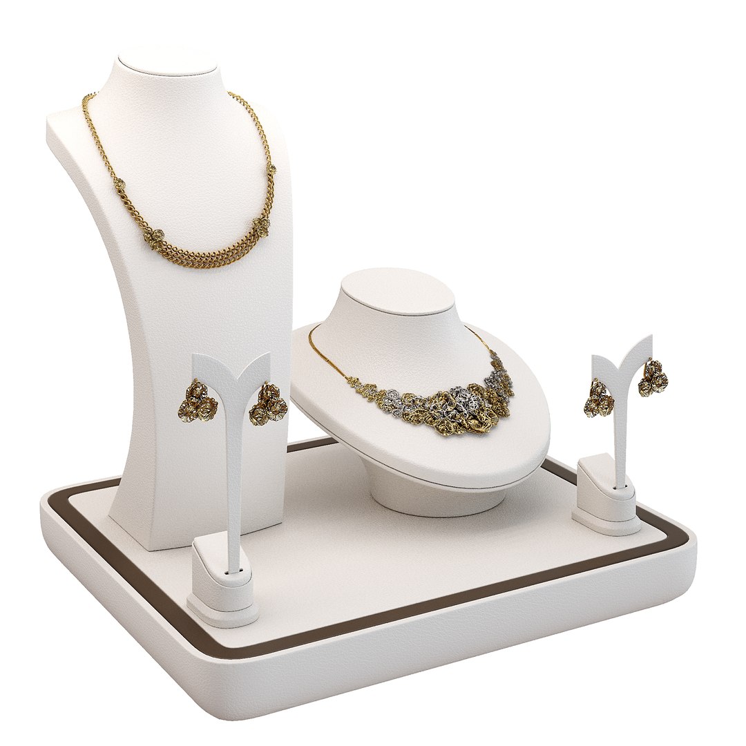 Stylish Jewelry Showcase 2 3D Model - TurboSquid 1940561