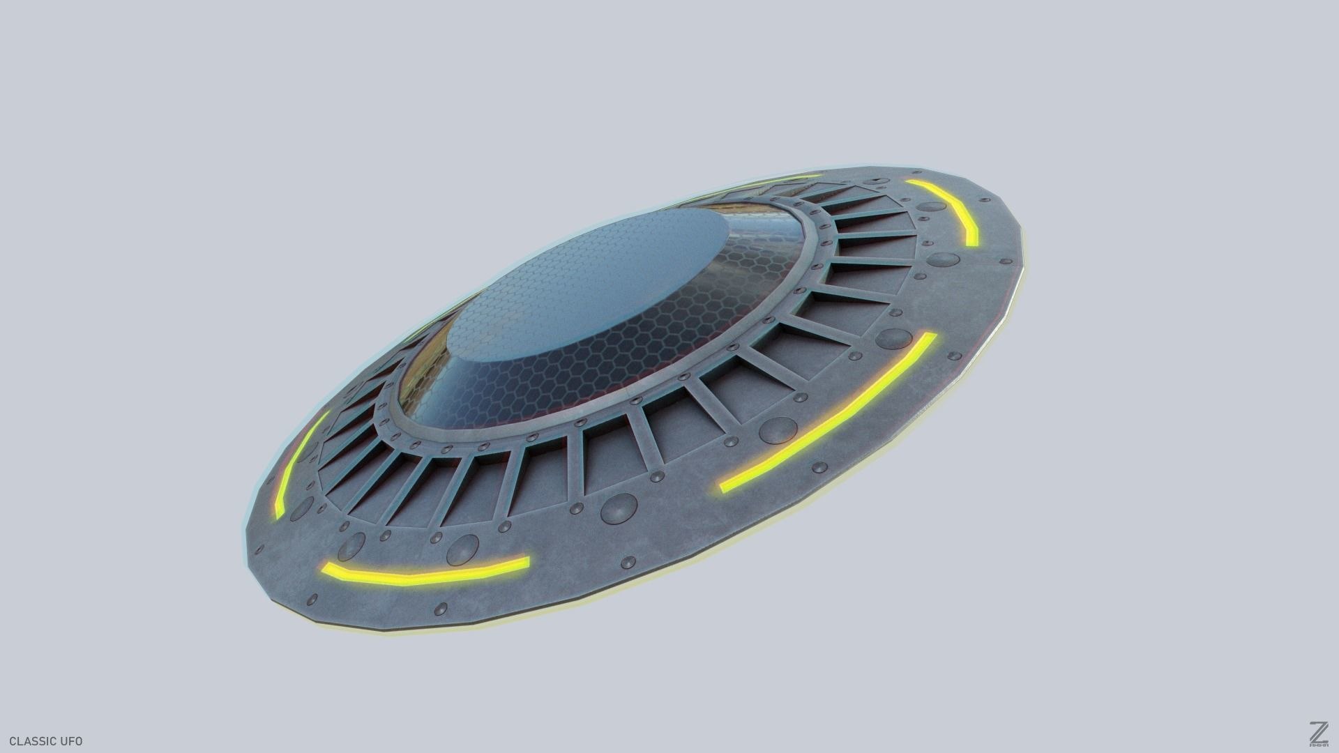 3D Classic UFO Model - TurboSquid 2244625