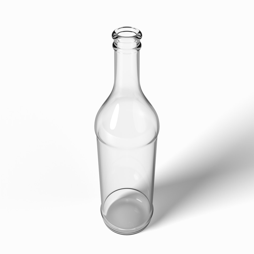 Realistic 3D Model Of A Glass Bottle 3D Model - TurboSquid 2092325