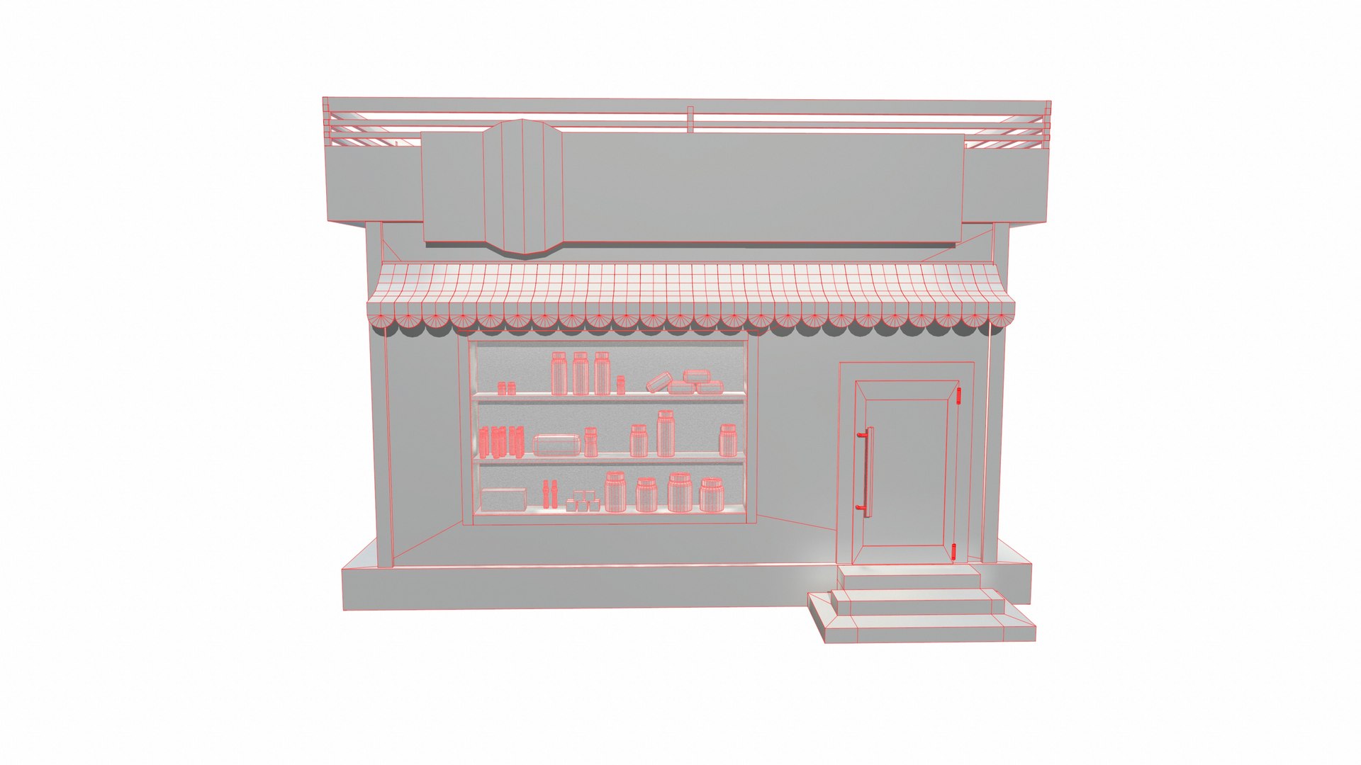 3D Pharmacy Cartoon Building Model - TurboSquid 1715282