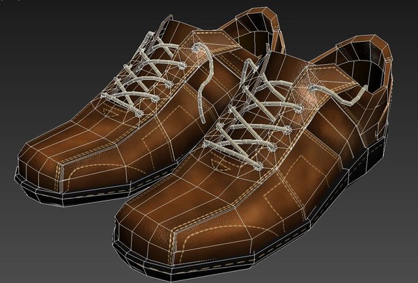3d men shoes model