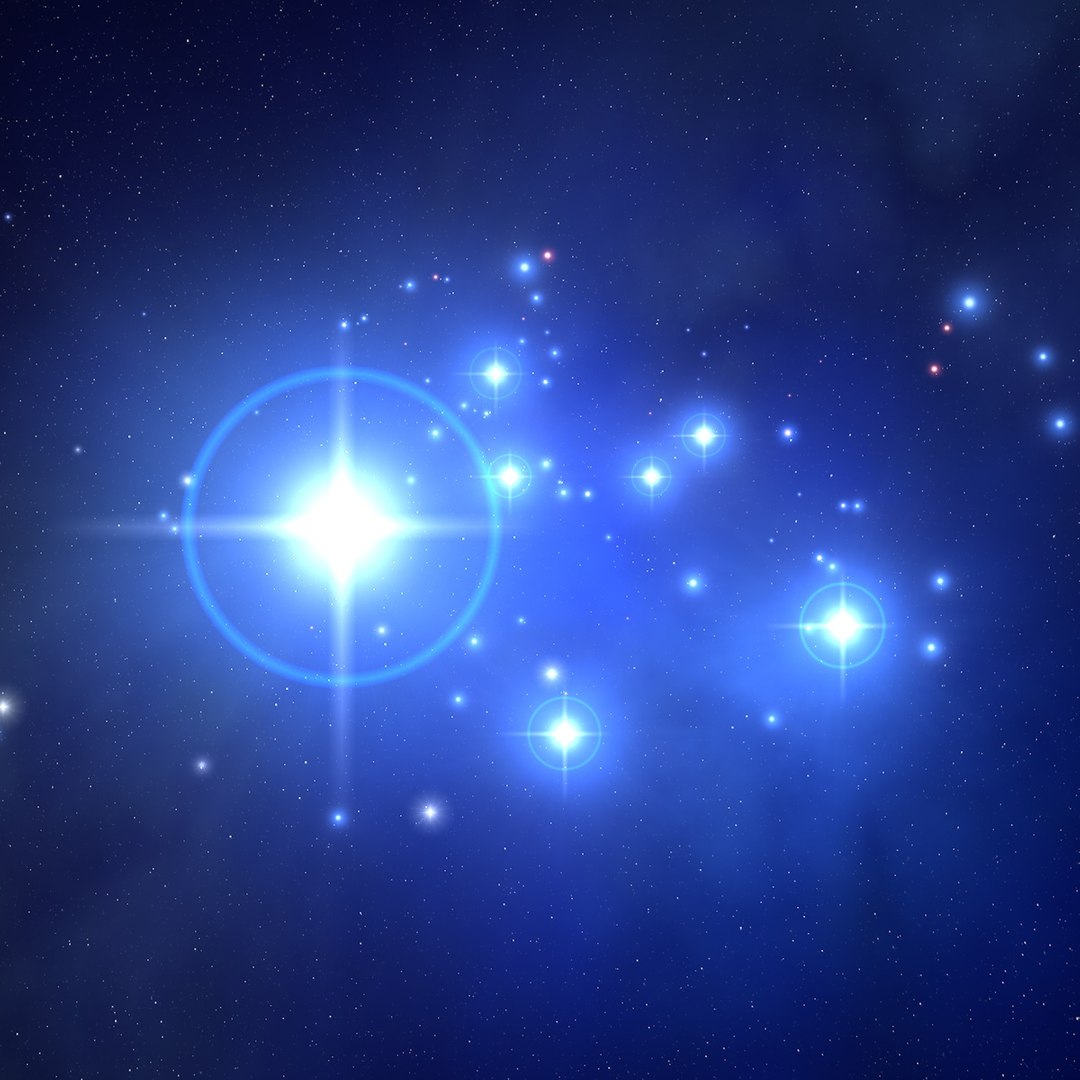 3D Model Pleiades Star Blue - TurboSquid 1649025