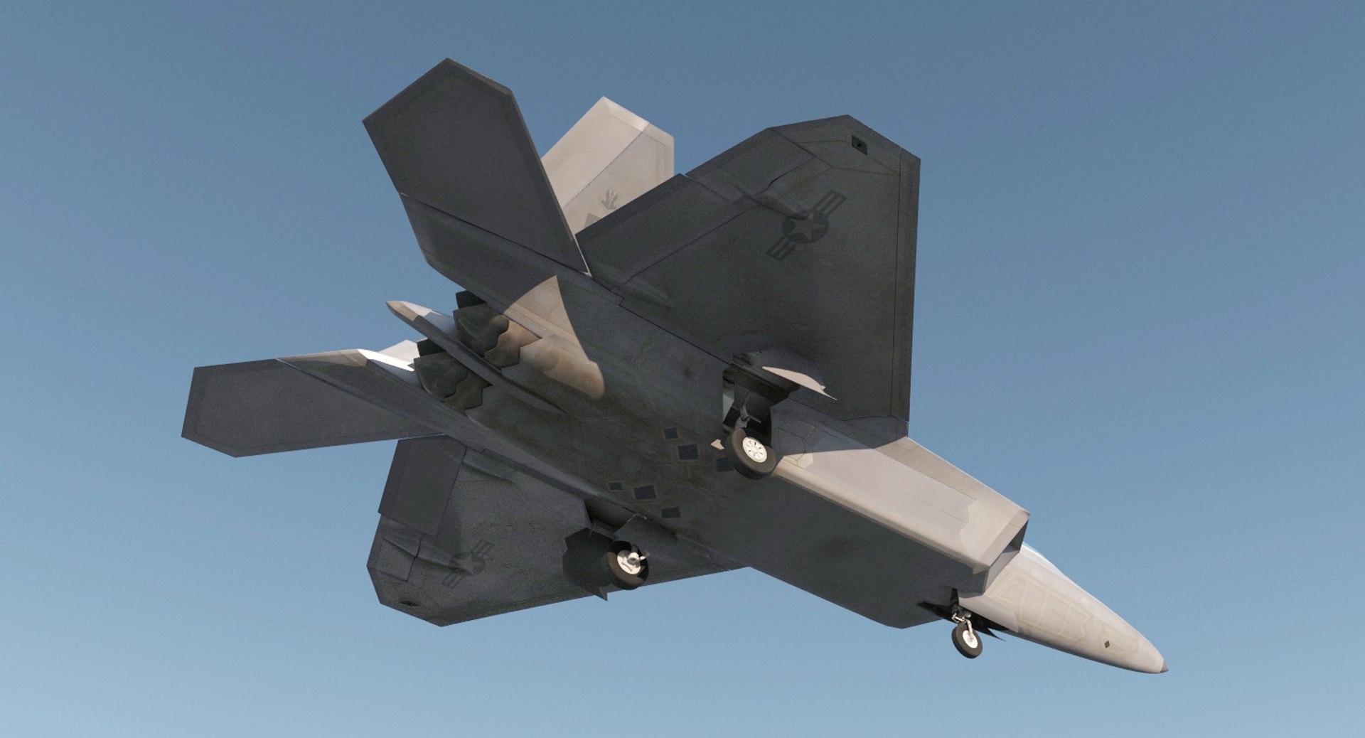 f 22 raptor rigged 3d ma