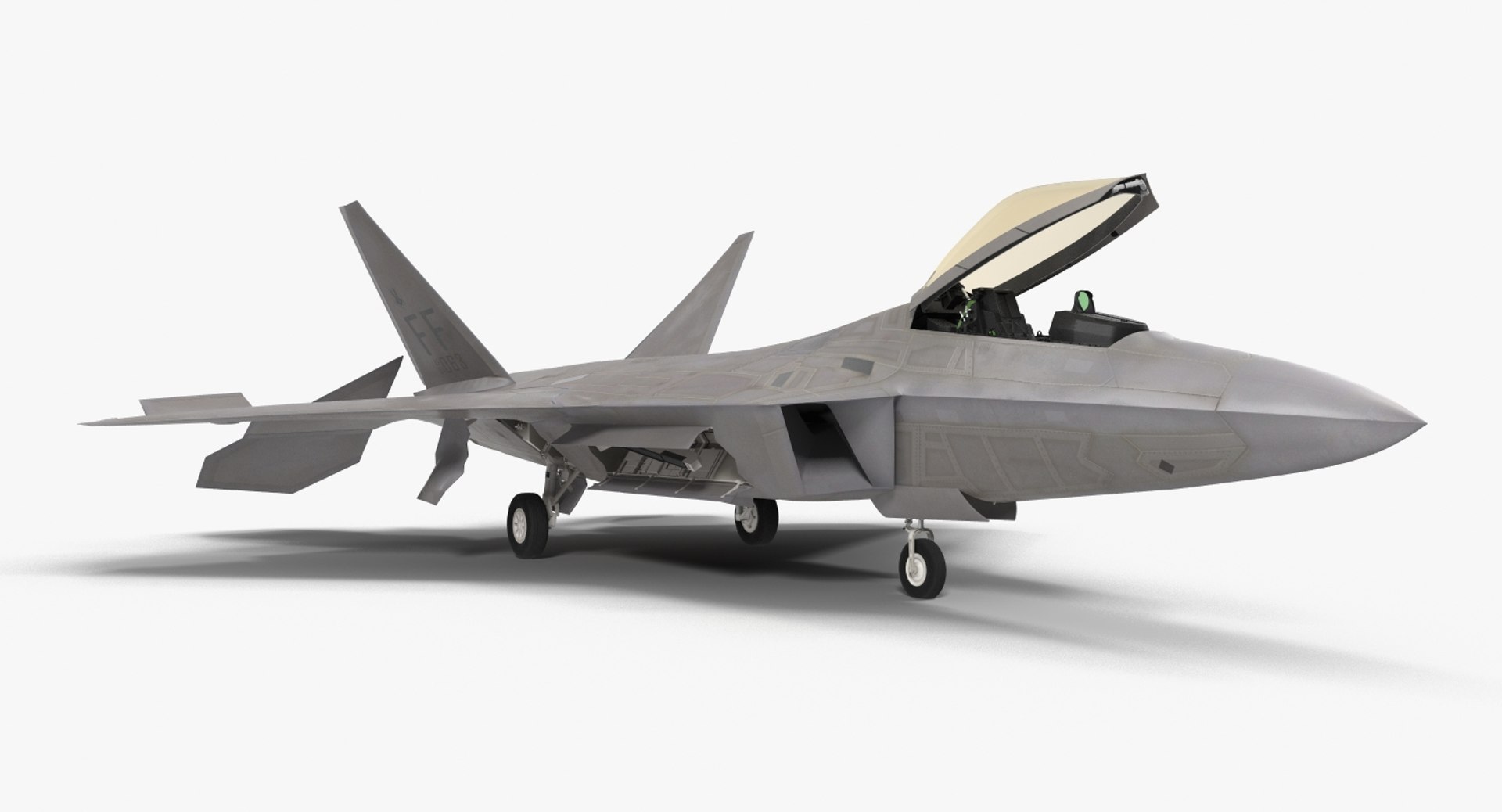 f 22 raptor rigged 3d ma
