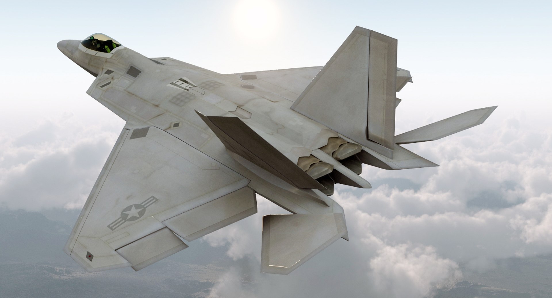 f 22 raptor rigged 3d ma