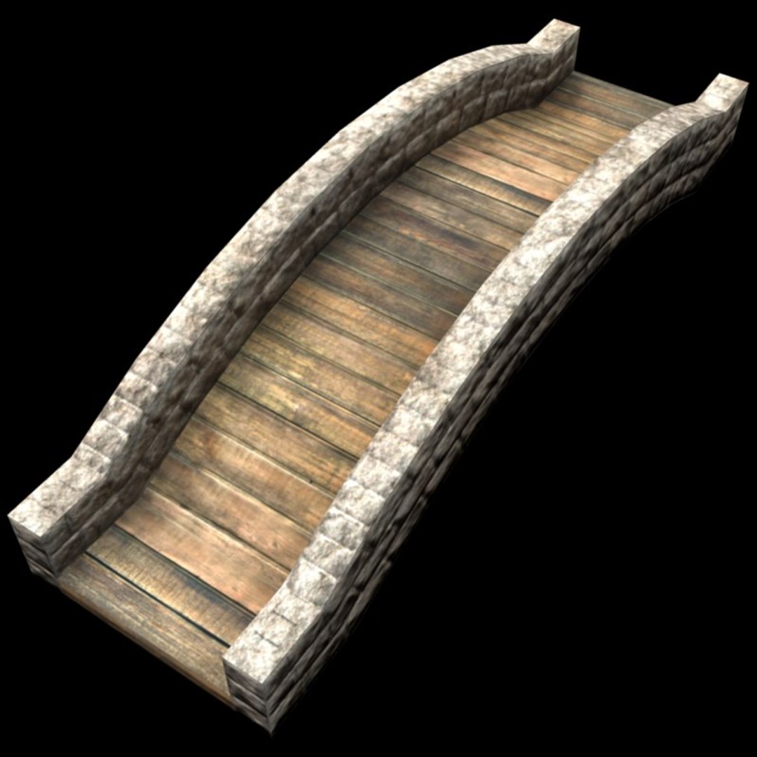 3d Stone Foot Bridge Model