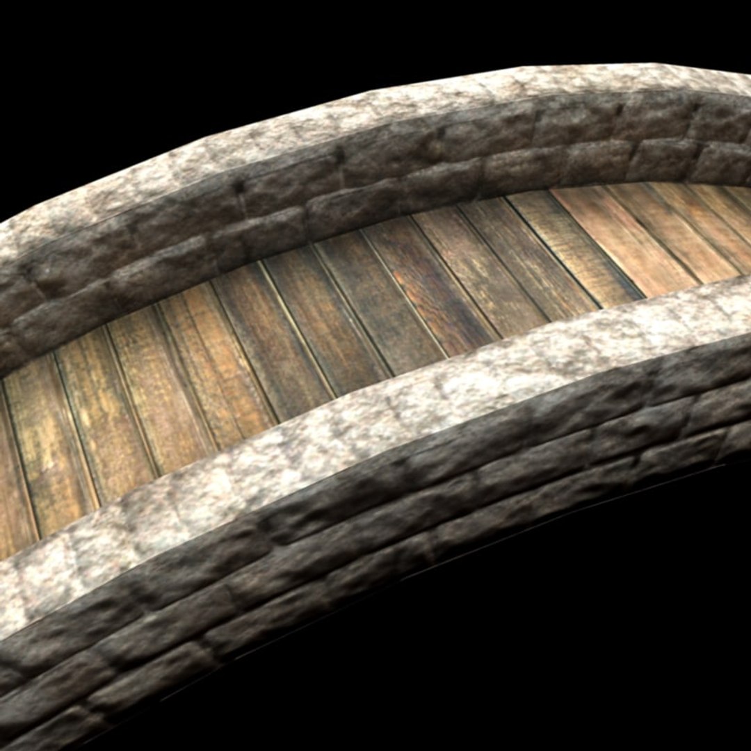 3d Stone Foot Bridge Model