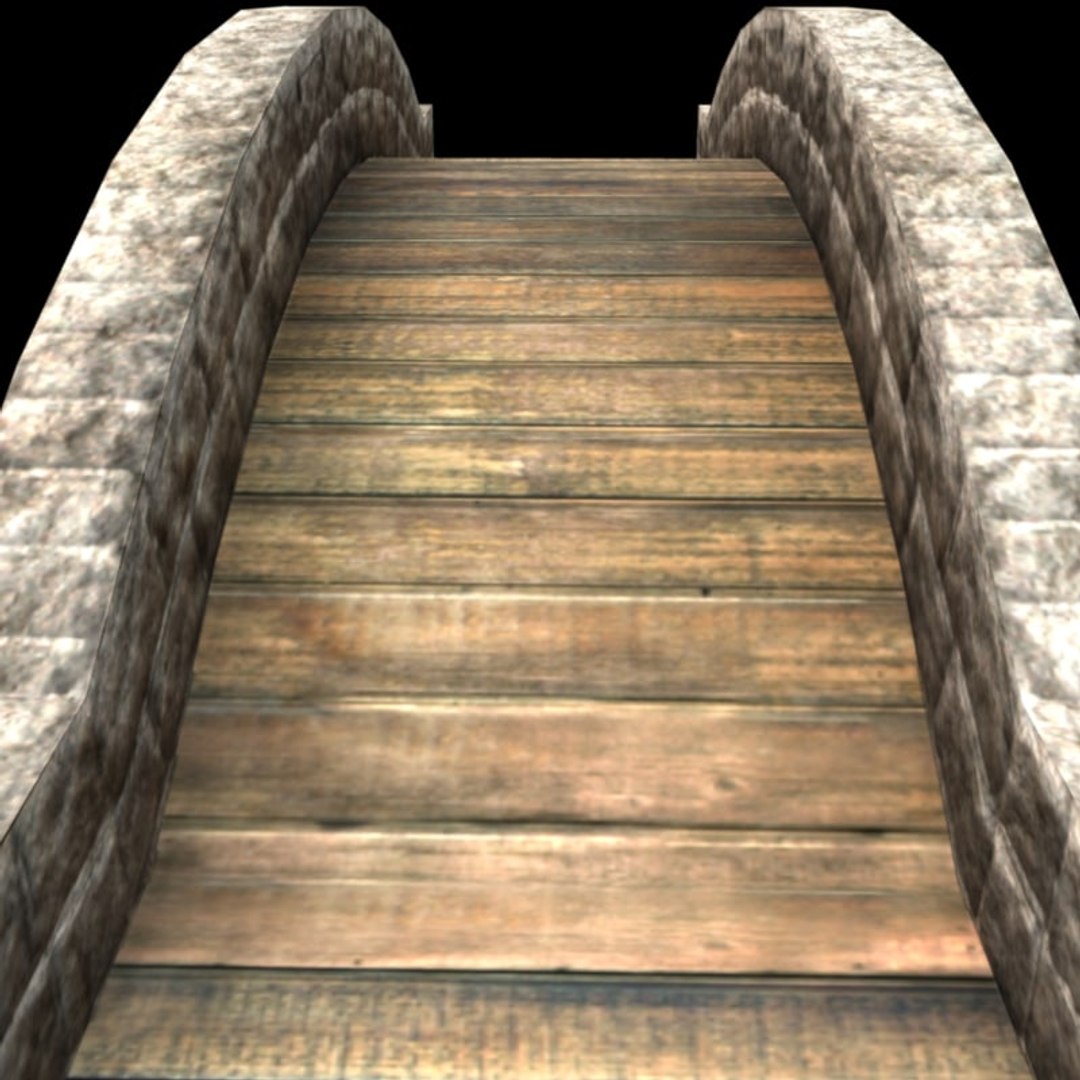 3d Stone Foot Bridge Model