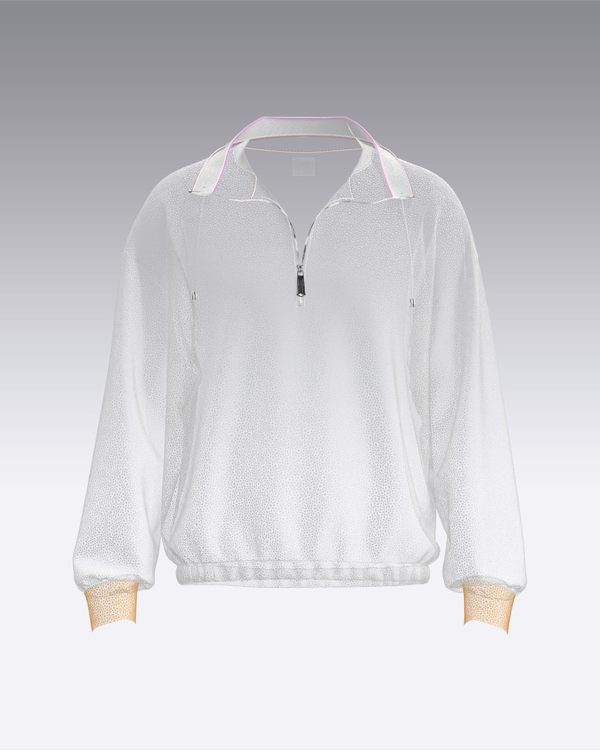 Mens Quarter Zip Sweatshirt With Knit Texture Fabric 3D Model - TurboSquid 2238439