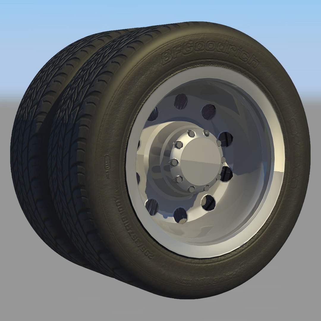 3d Model Of Wheel Rear Axle Dual