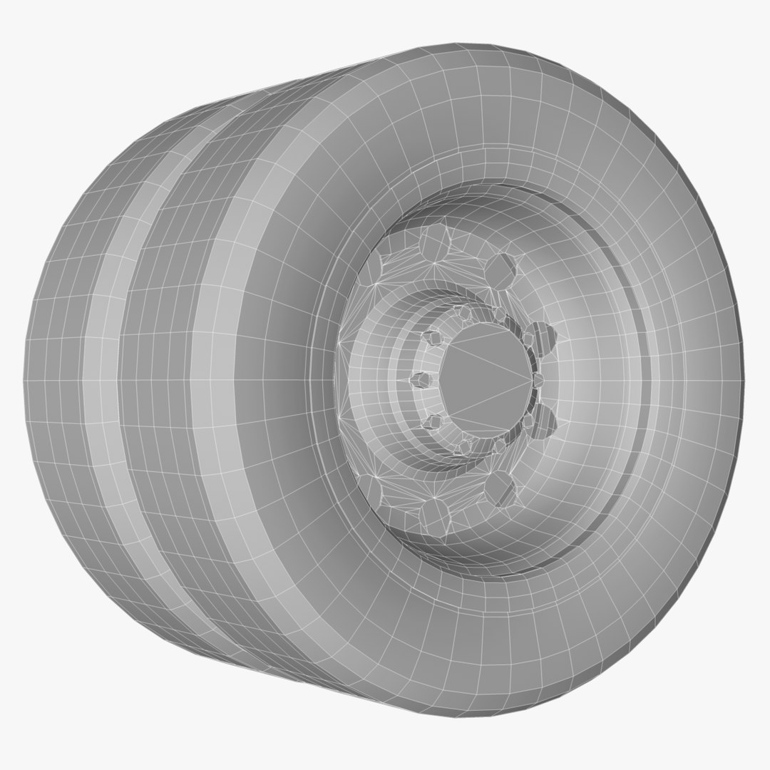 3d Model Of Wheel Rear Axle Dual
