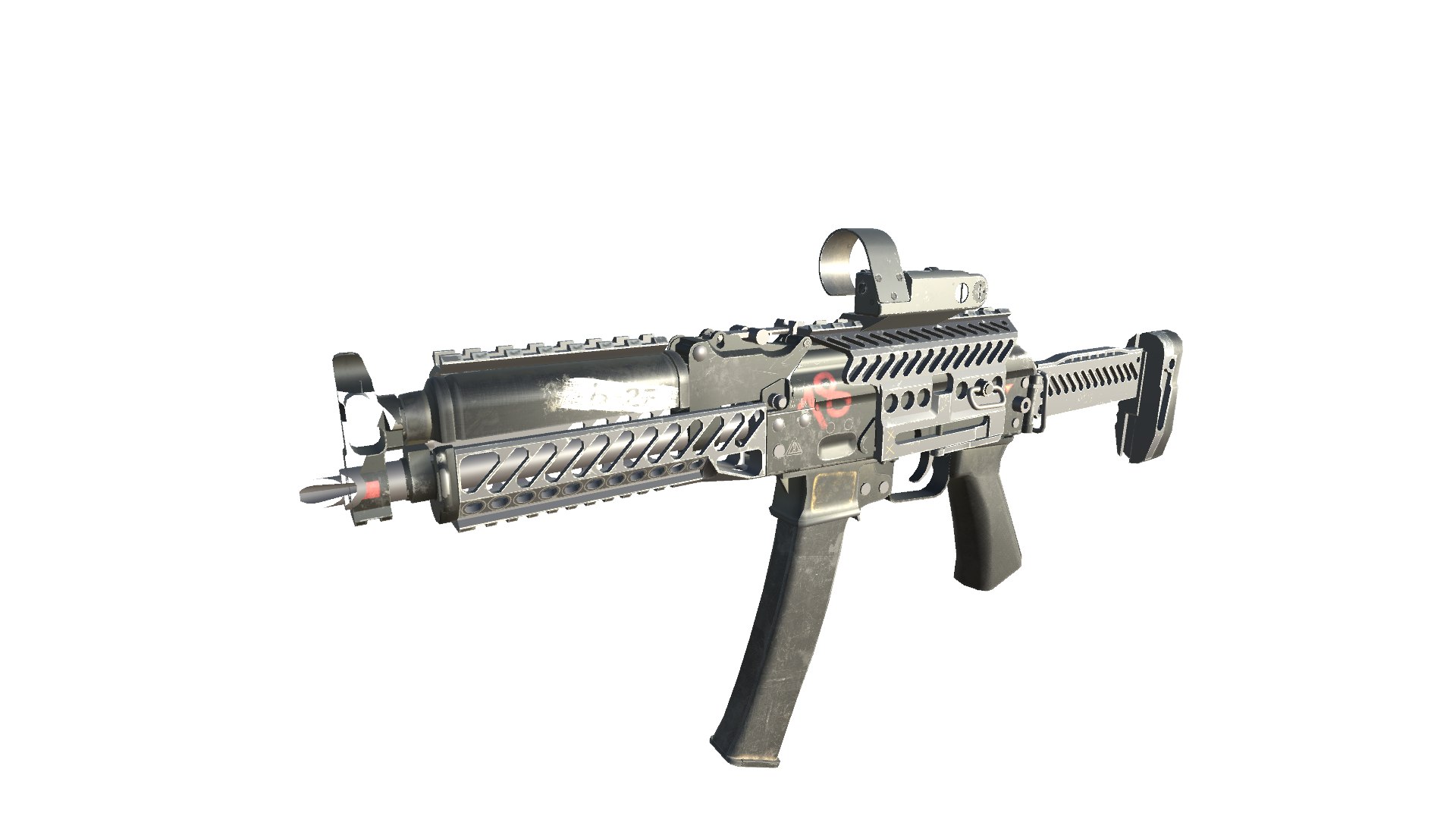 03-9x19vsn-reflex-gun Model 3d Game Ready Model Low-poly 3D Model Model ...