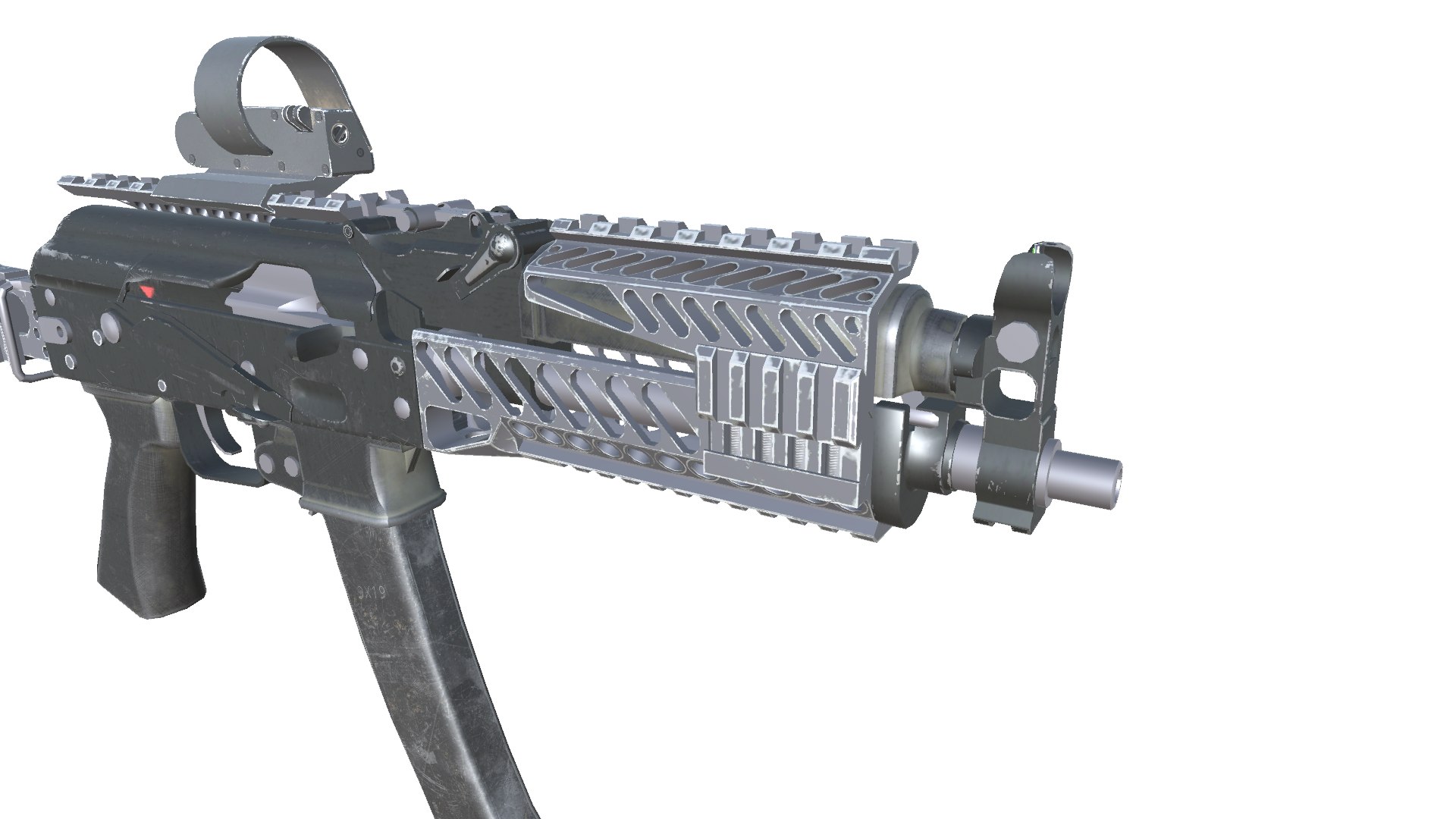 03-9x19vsn-reflex-gun Model 3d Game Ready Model Low-poly 3D Model Model ...