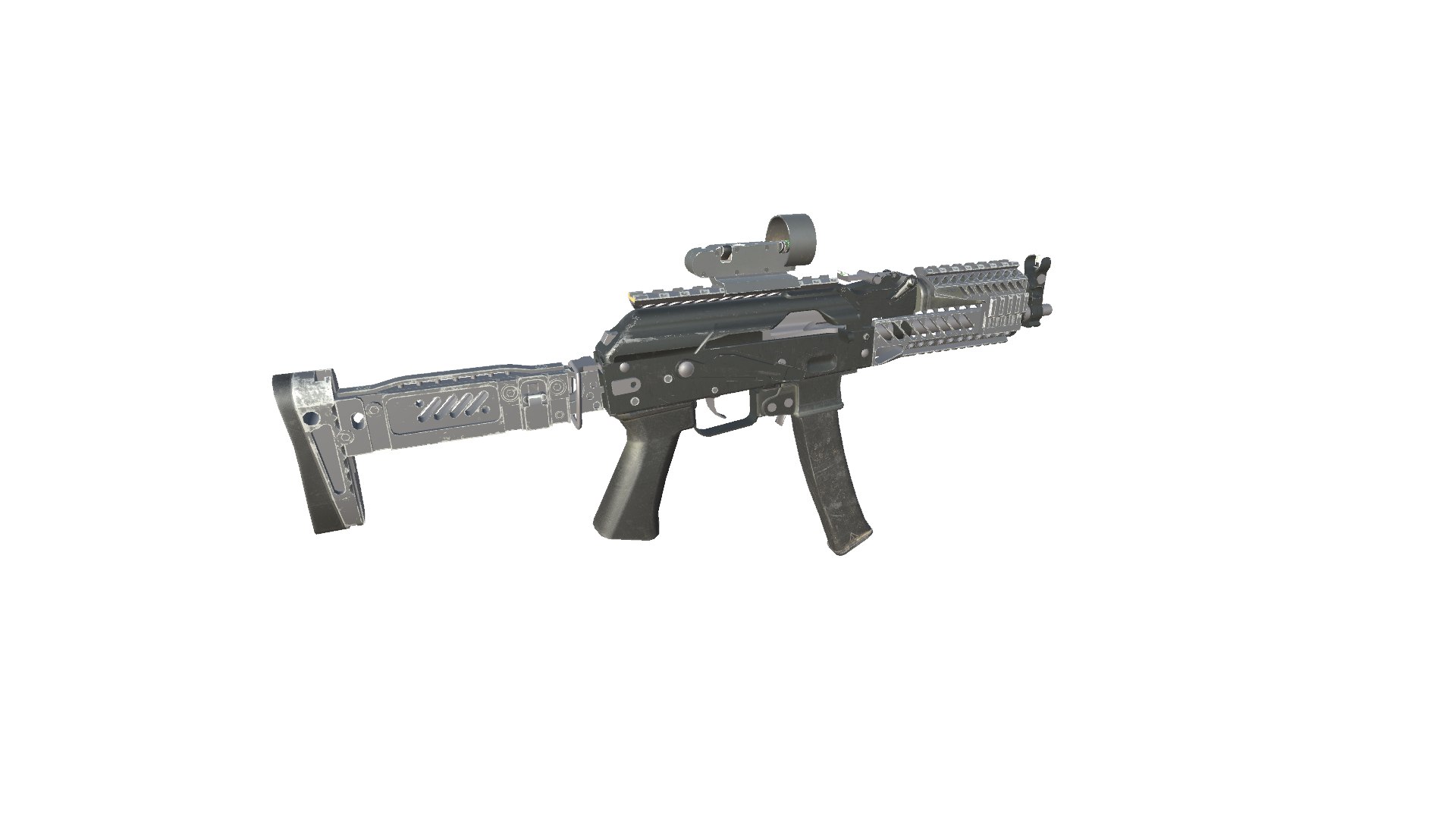 03-9x19vsn-reflex-gun Model 3d Game Ready Model Low-poly 3D Model Model ...