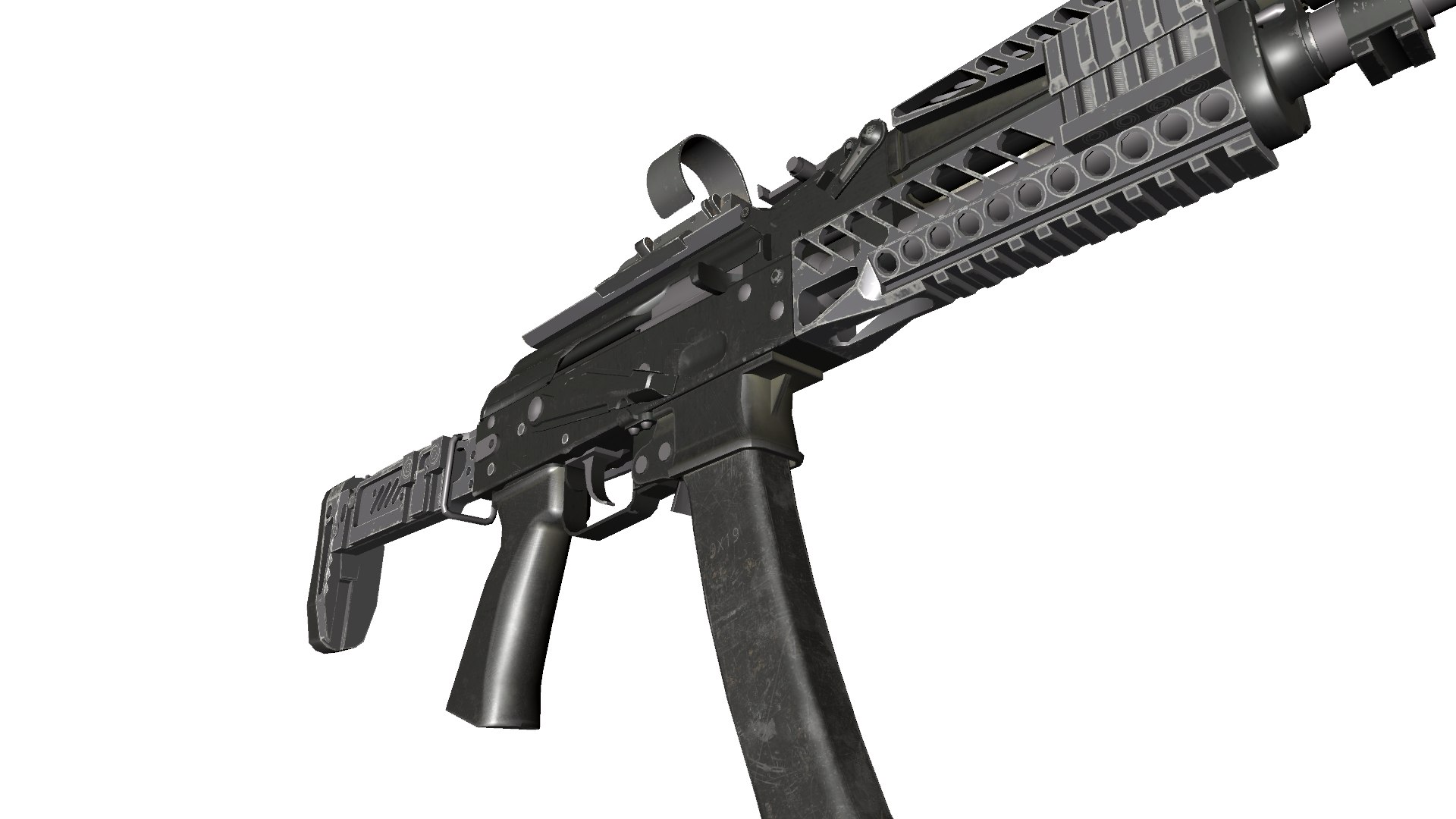 03-9x19vsn-reflex-gun Model 3d Game Ready Model Low-poly 3D Model Model ...