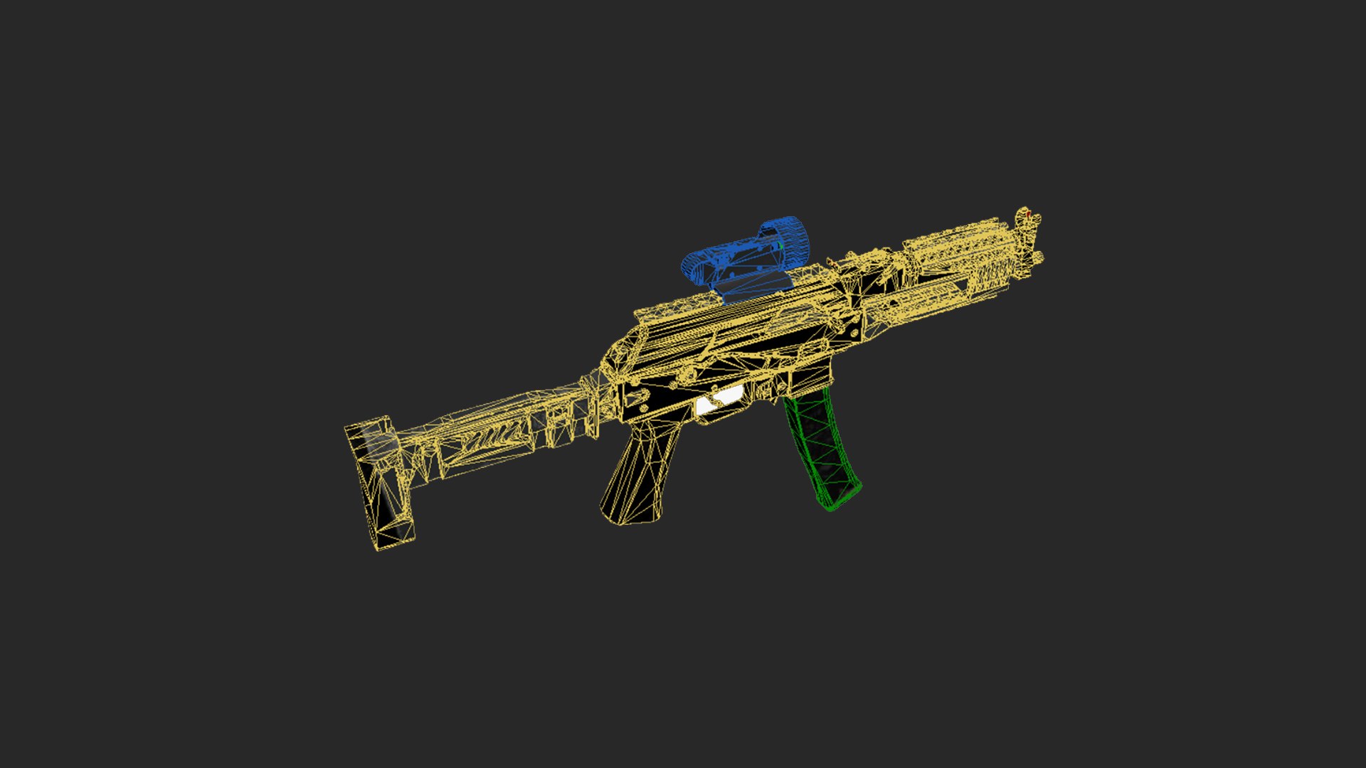 03-9x19vsn-reflex-gun Model 3d Game Ready Model Low-poly 3D Model Model ...