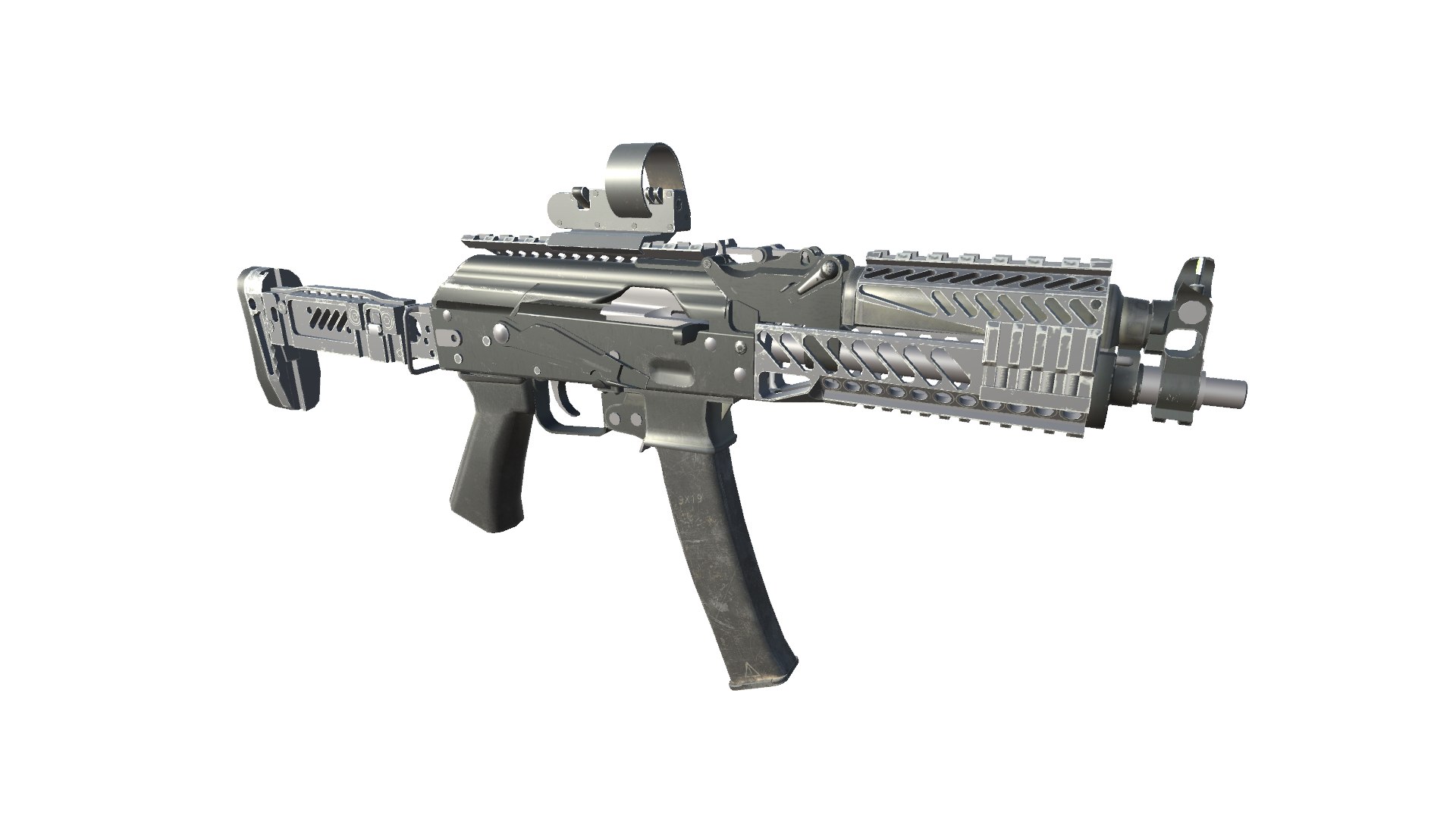 03-9x19vsn-reflex-gun Model 3d Game Ready Model Low-poly 3D Model Model ...