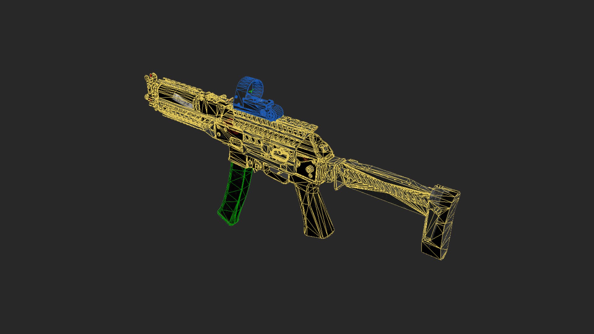 03-9x19vsn-reflex-gun Model 3d Game Ready Model Low-poly 3D Model Model ...