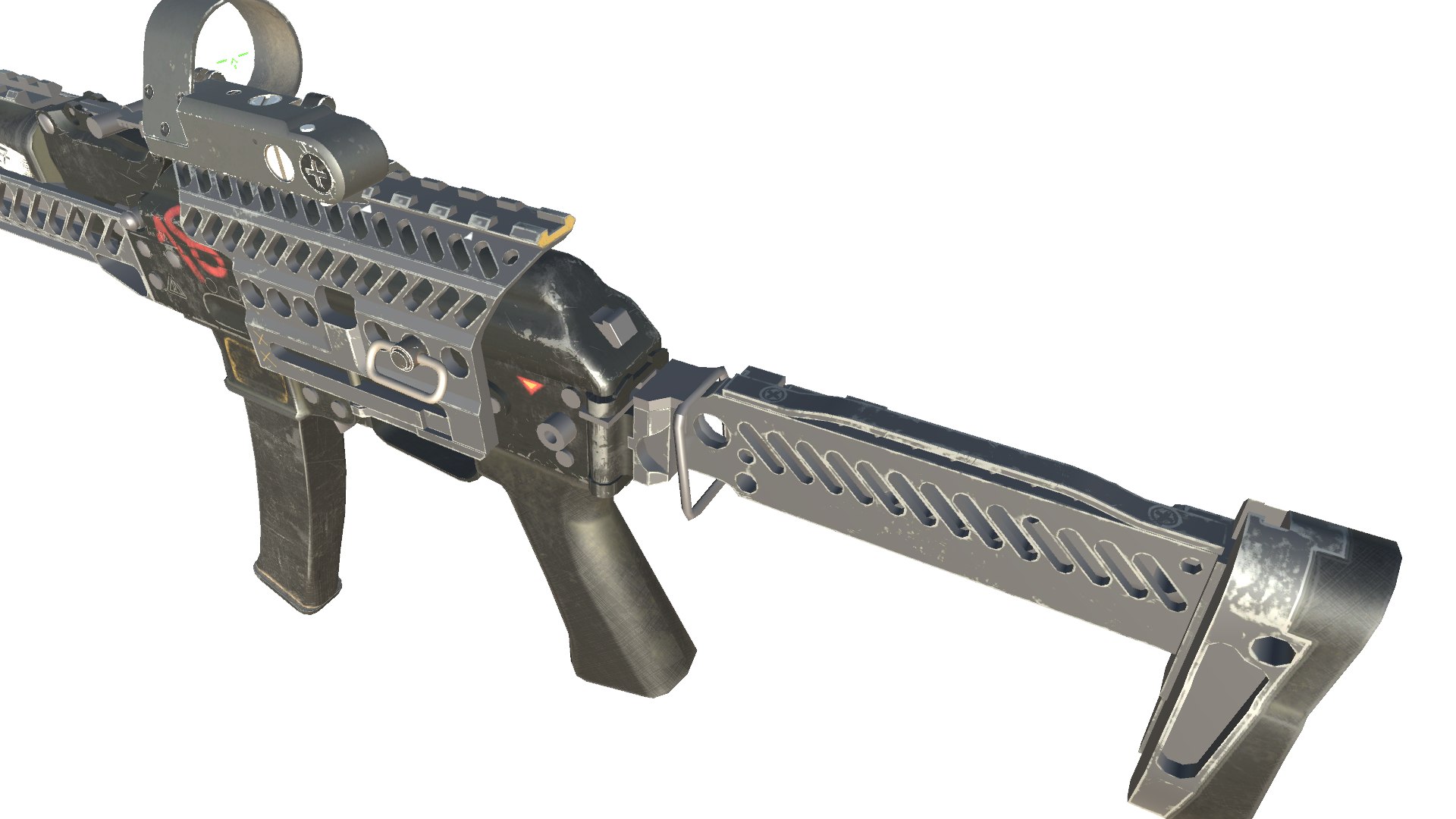 03-9x19vsn-reflex-gun Model 3d Game Ready Model Low-poly 3D Model Model ...