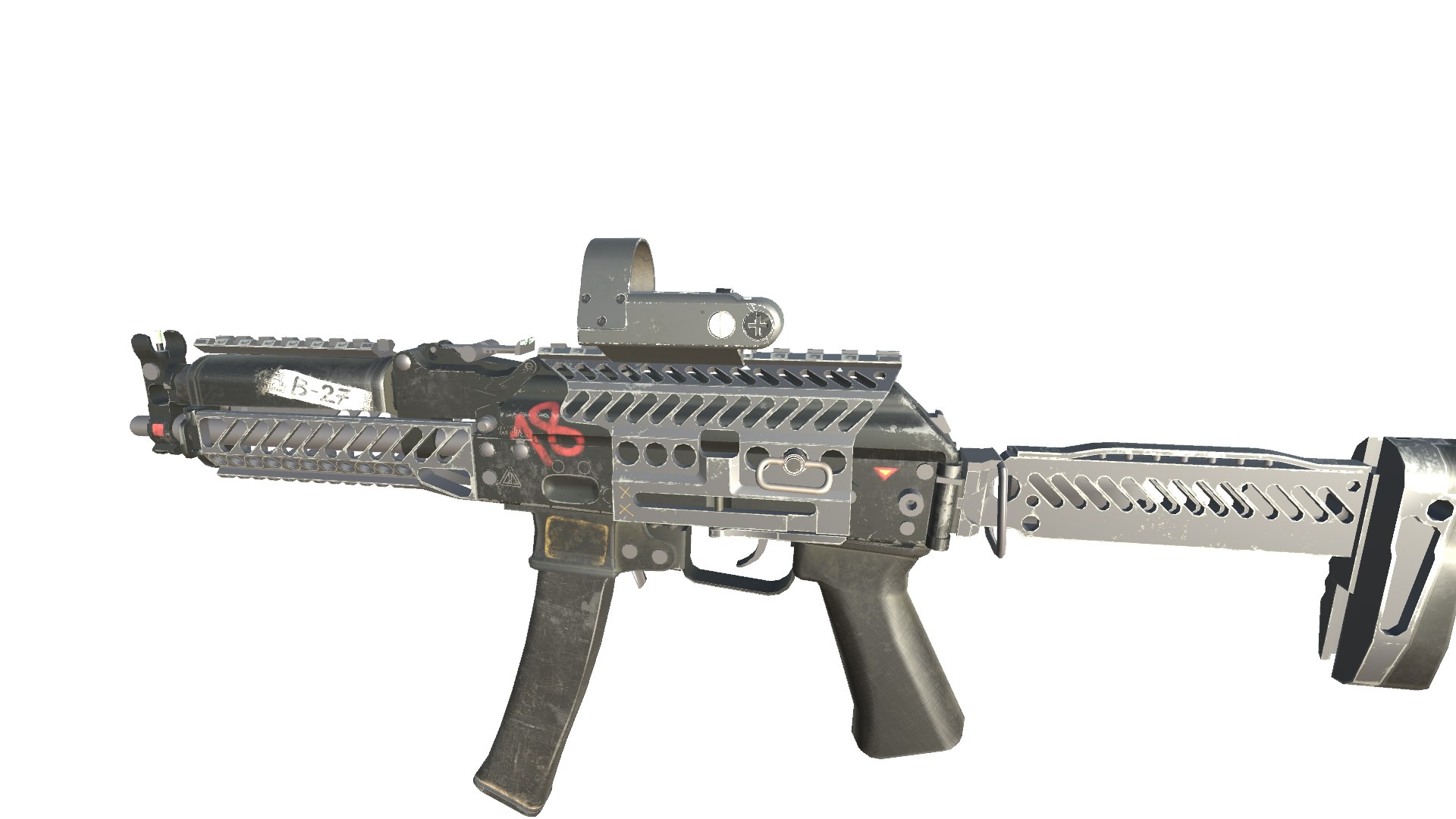 03-9x19vsn-reflex-gun Model 3d Game Ready Model Low-poly 3D Model Model ...