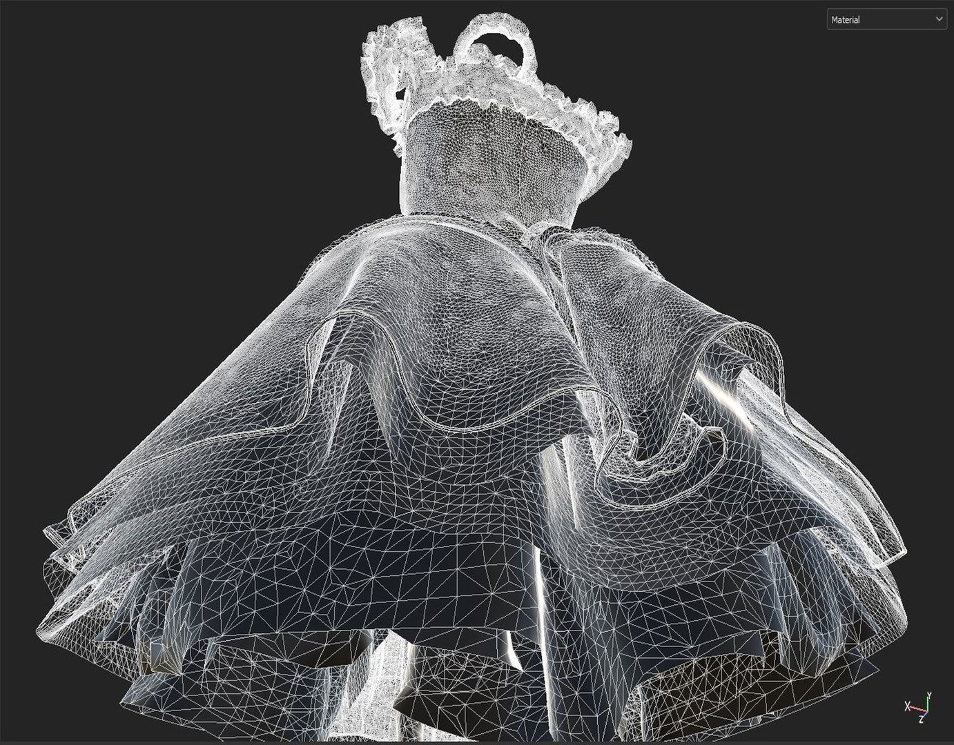 3D Dress Black - TurboSquid 2345406