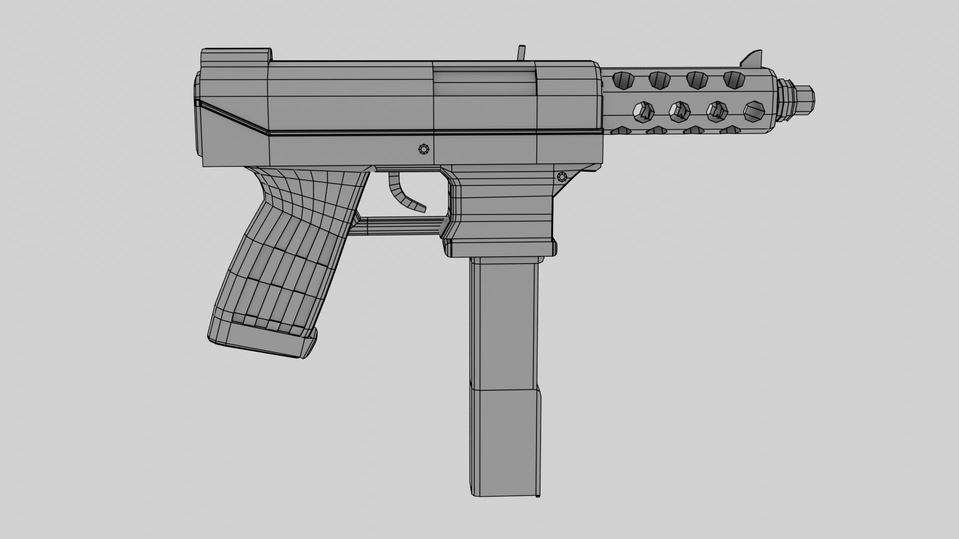 Free 3D Model Low Poly Tec-9 - TurboSquid 2416676