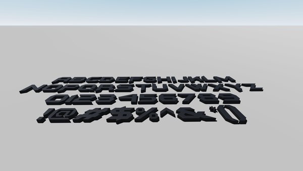 Font model - TurboSquid 1419274