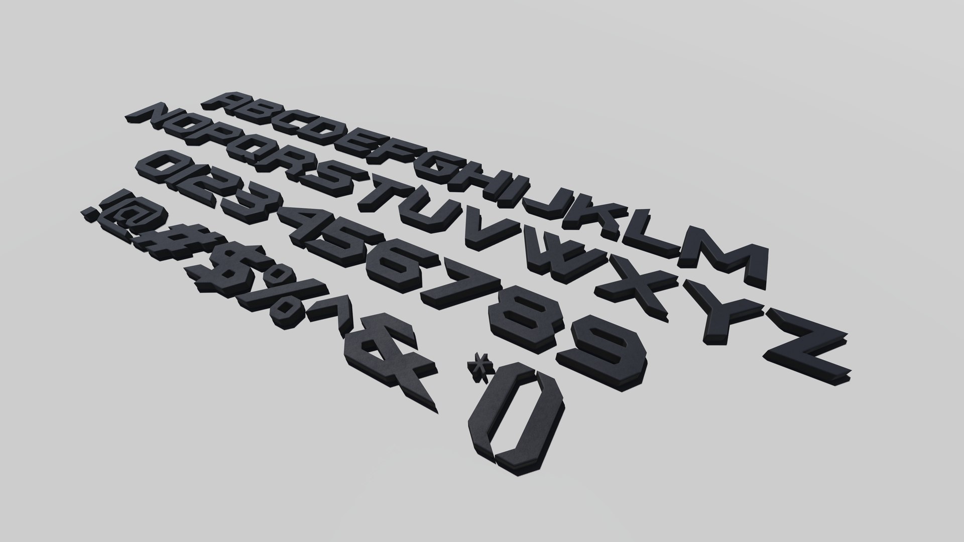 Font Model - TurboSquid 1419274