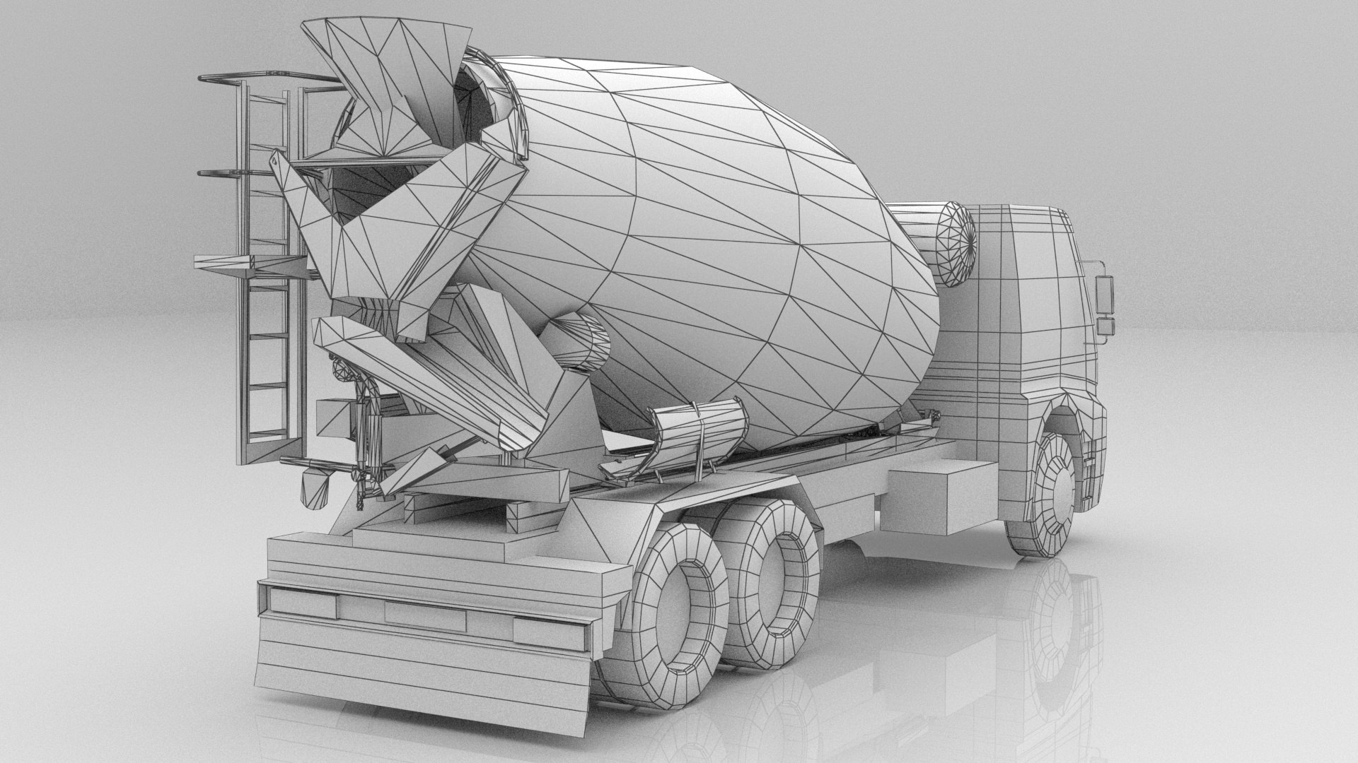Mixer Truck 3D Model - TurboSquid 1930180