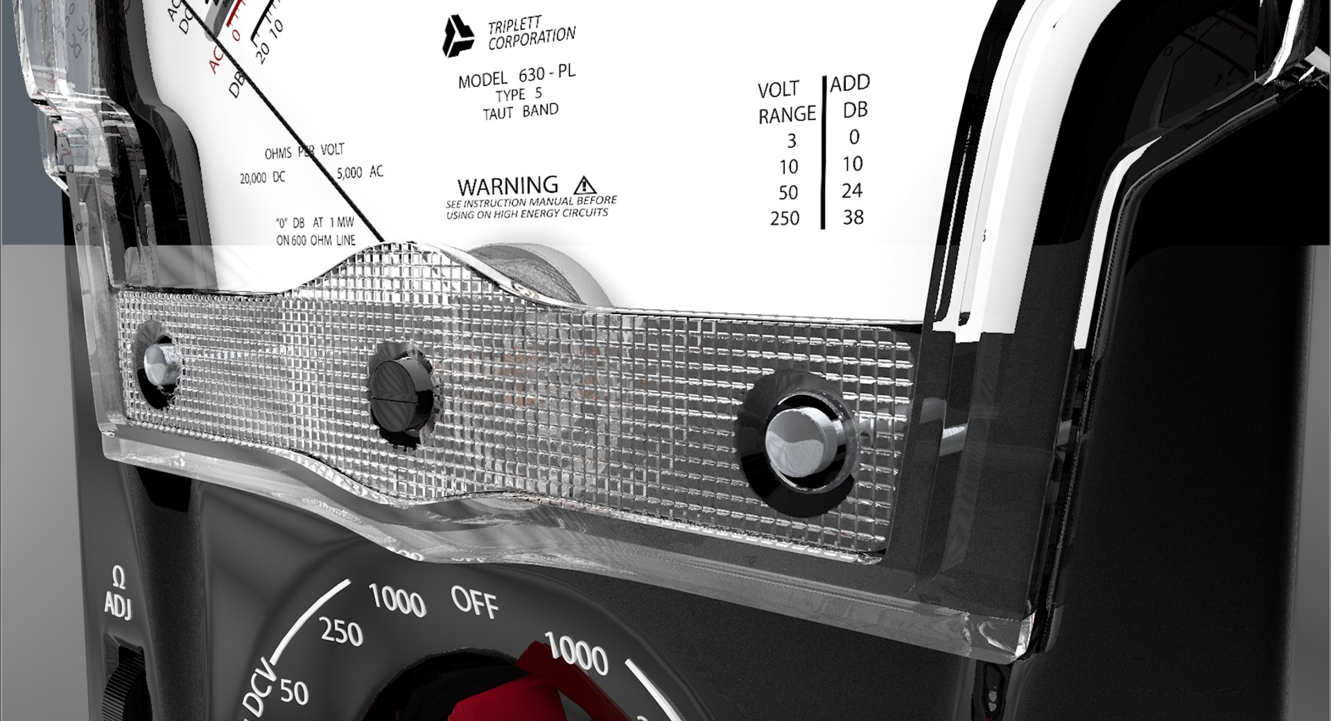 3D Triplett 630-pl Analog Multimeter - TurboSquid 1342432