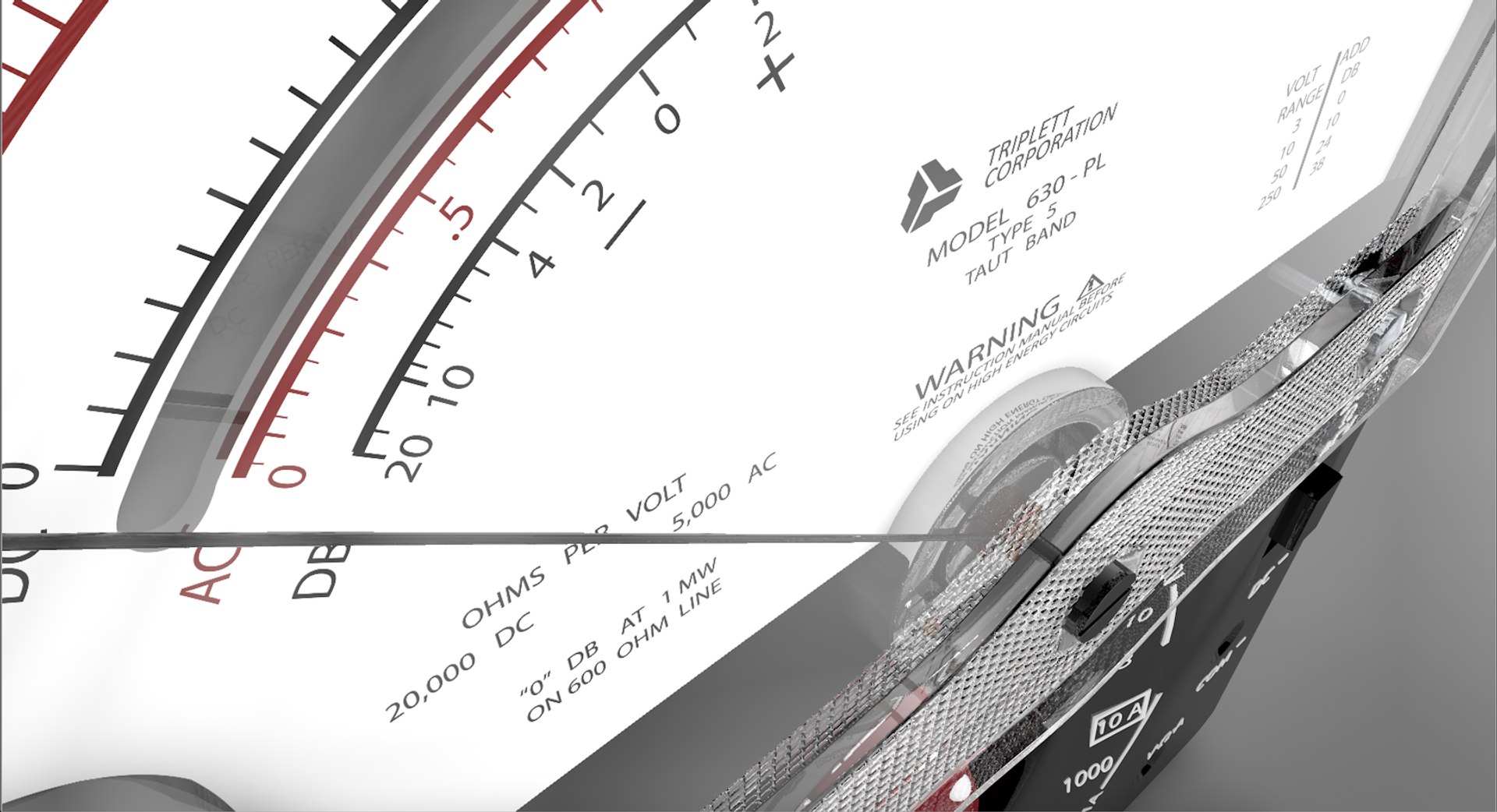 3D Triplett 630-pl Analog Multimeter - TurboSquid 1342432