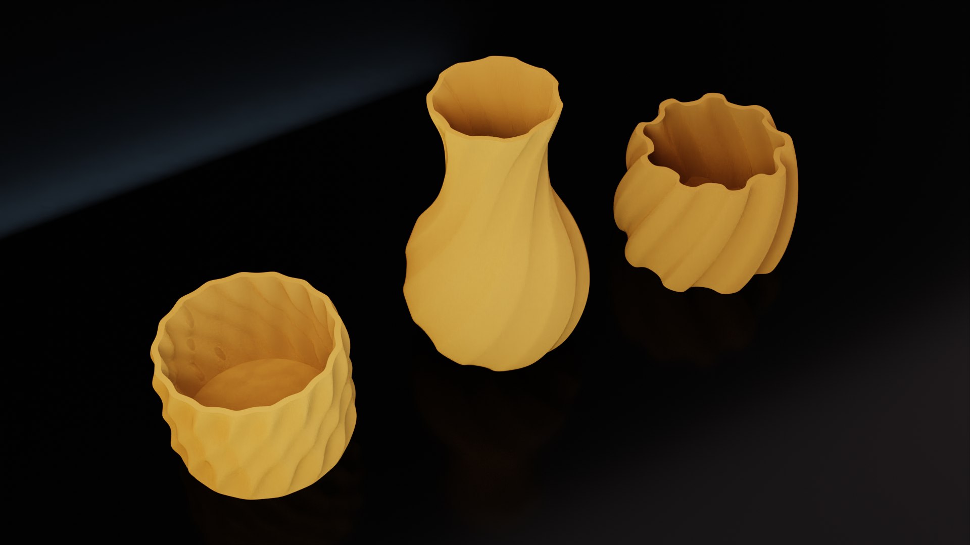 3D Vases 3 Pcs 3D Printed - TurboSquid 2035433