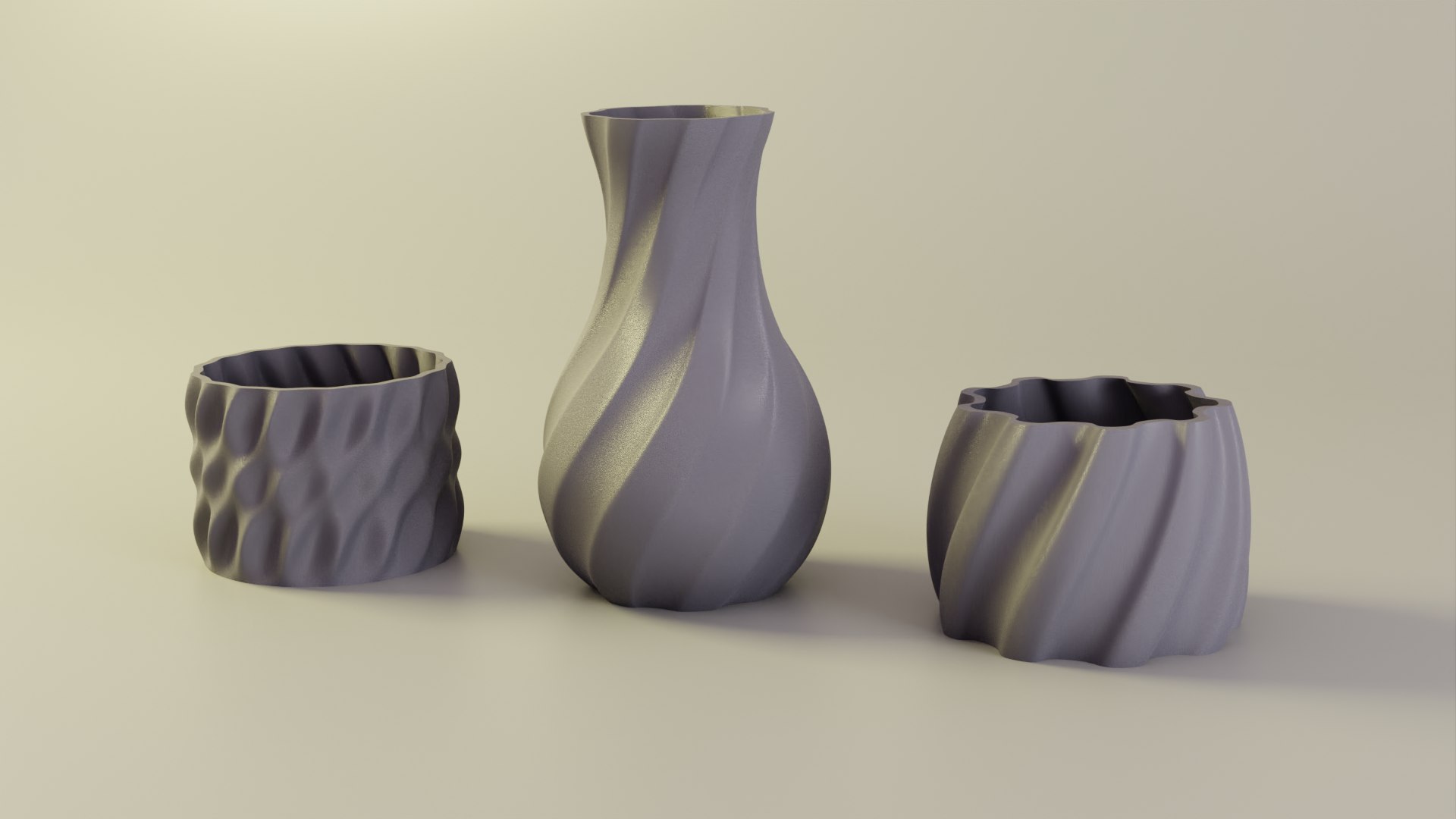 3D Vases 3 Pcs 3D Printed - TurboSquid 2035433