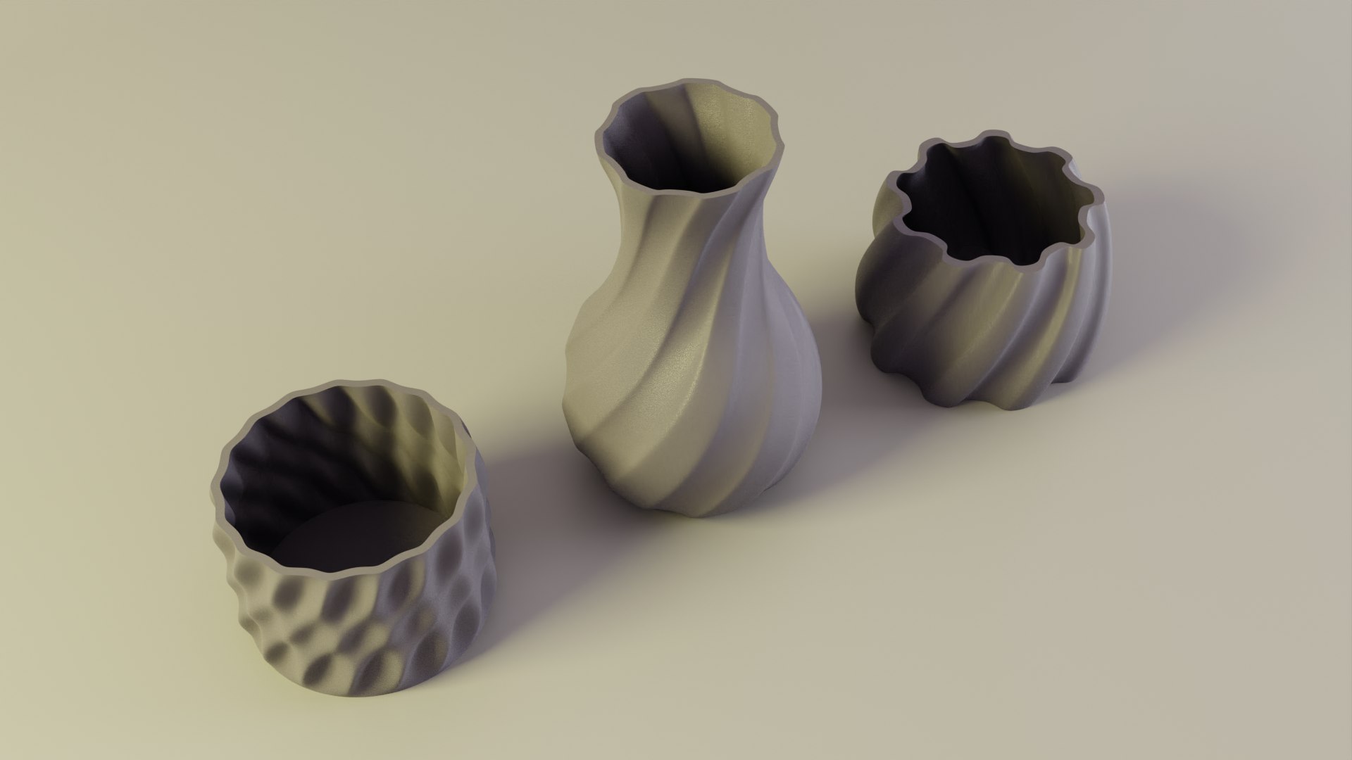 3D Vases 3 Pcs 3D Printed - TurboSquid 2035433